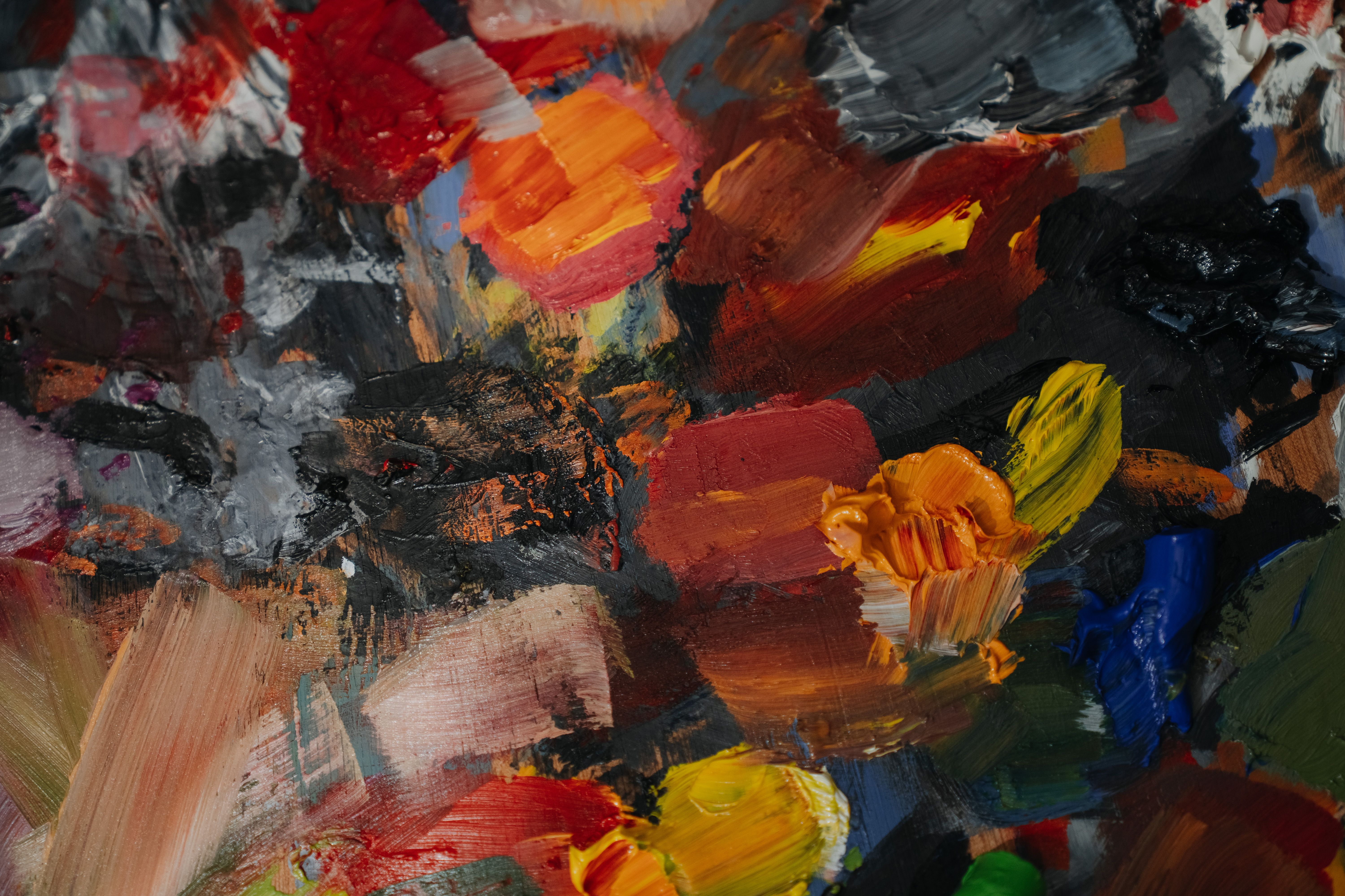Vibrant Abstract Oil Paint Texture Background · Free Stock Photo