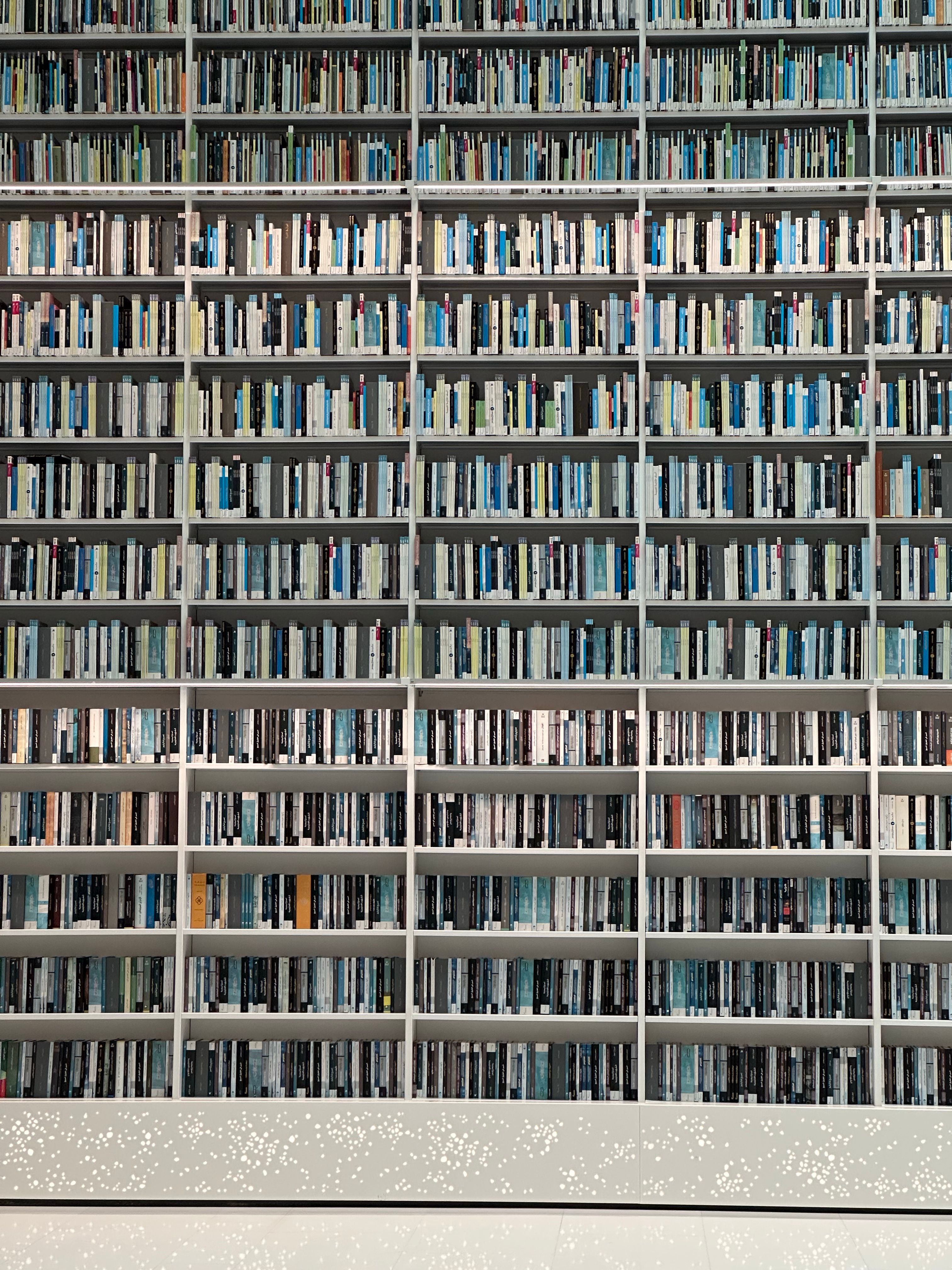 Vast Indoor Library Bookshelf Full of Books · Free Stock Photo