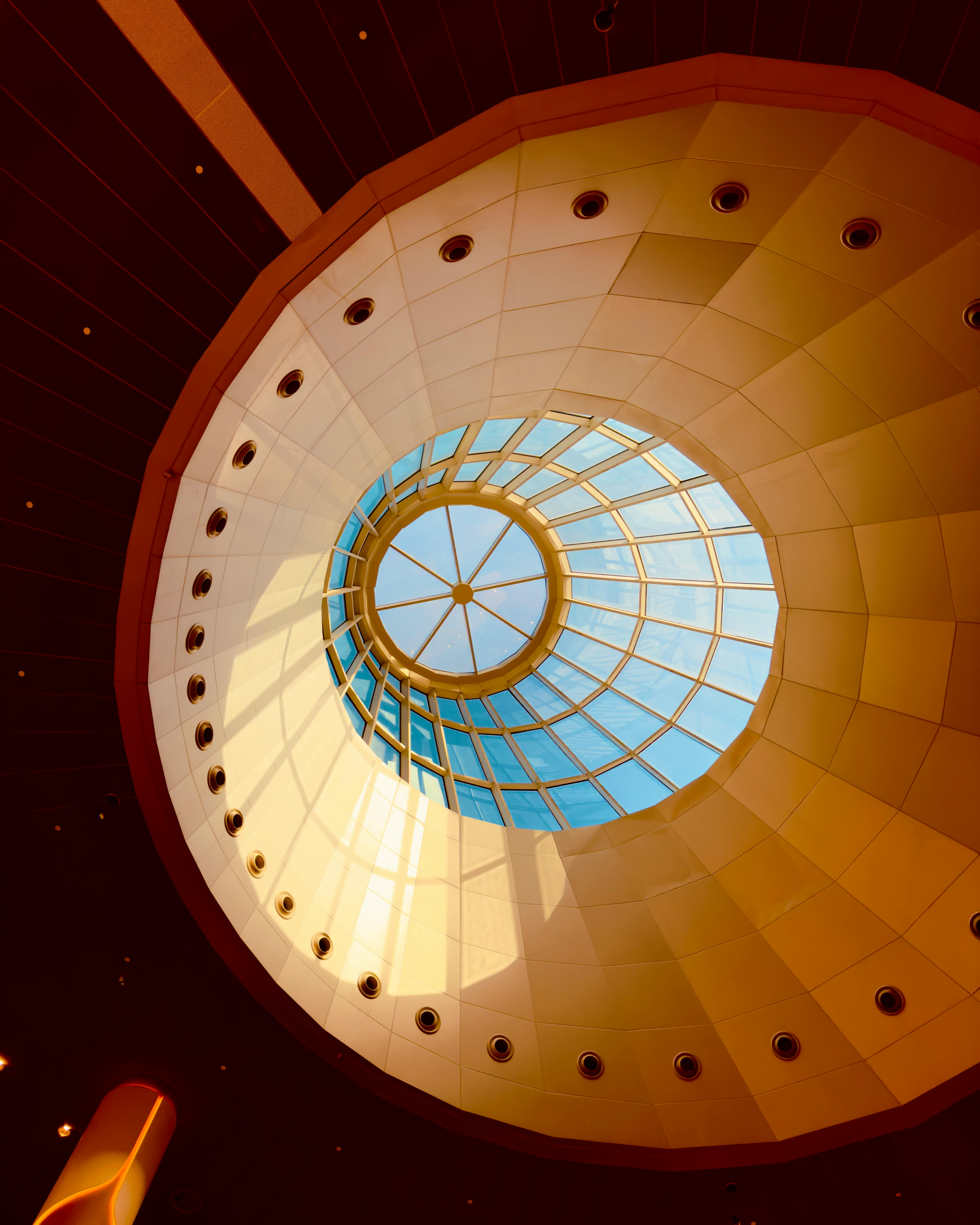 Modern Geometric Skylight Interior Architecture · Free Stock Photo