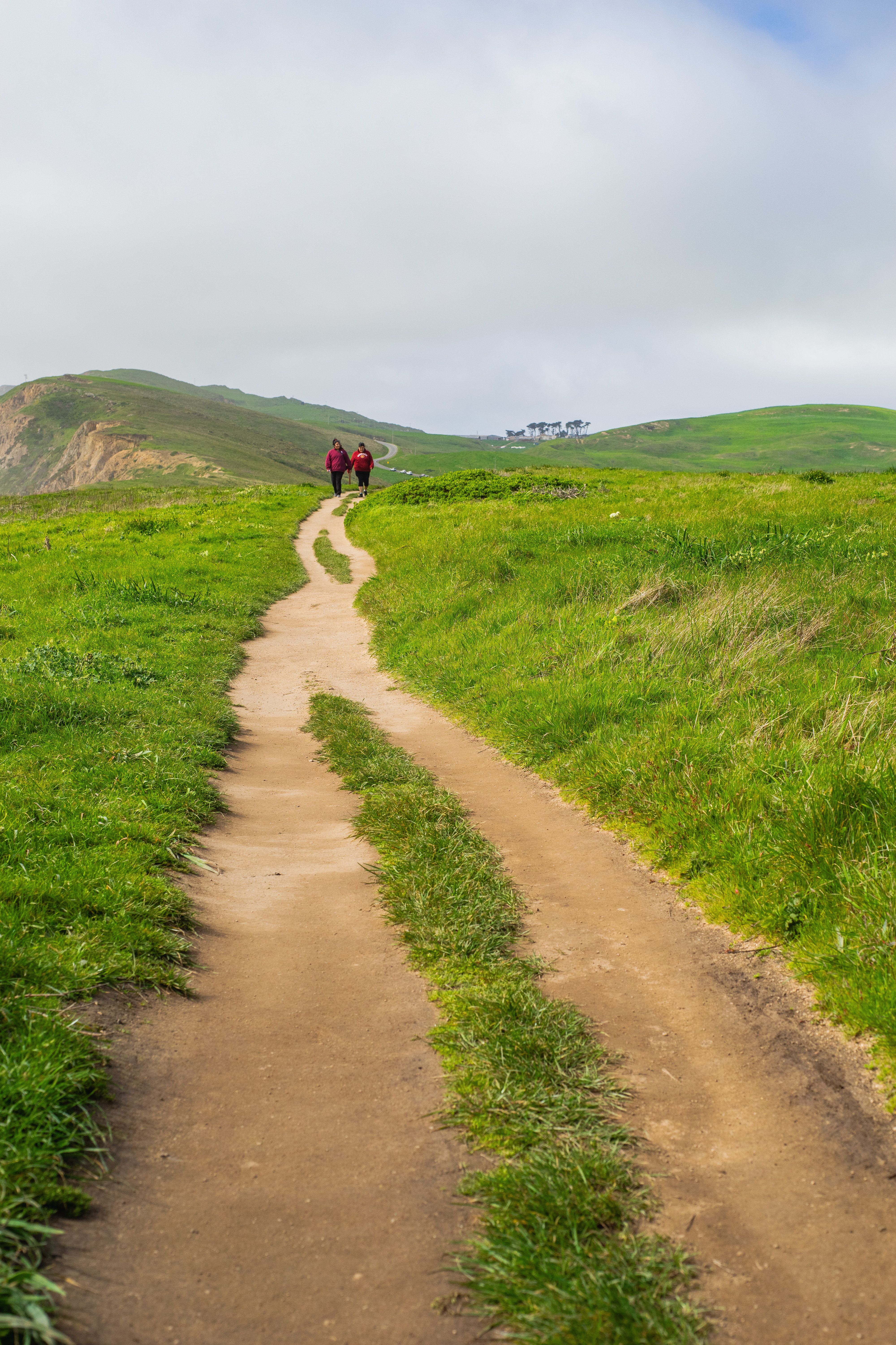 Scenic Hiking Trail with Distant Walkers · Free Stock Photo