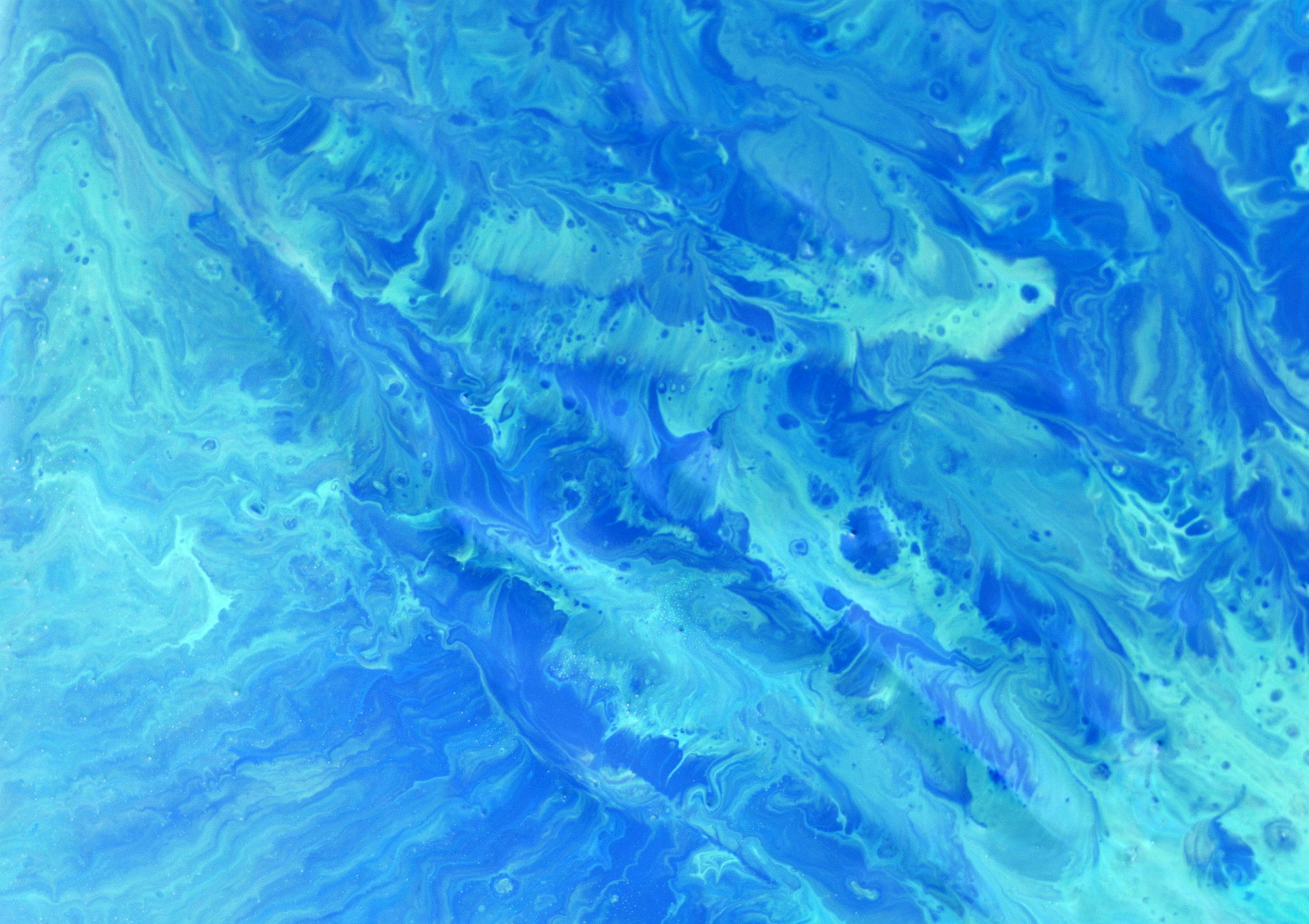 Abstract Blue Paint Swirl Texture Art · Free Stock Photo