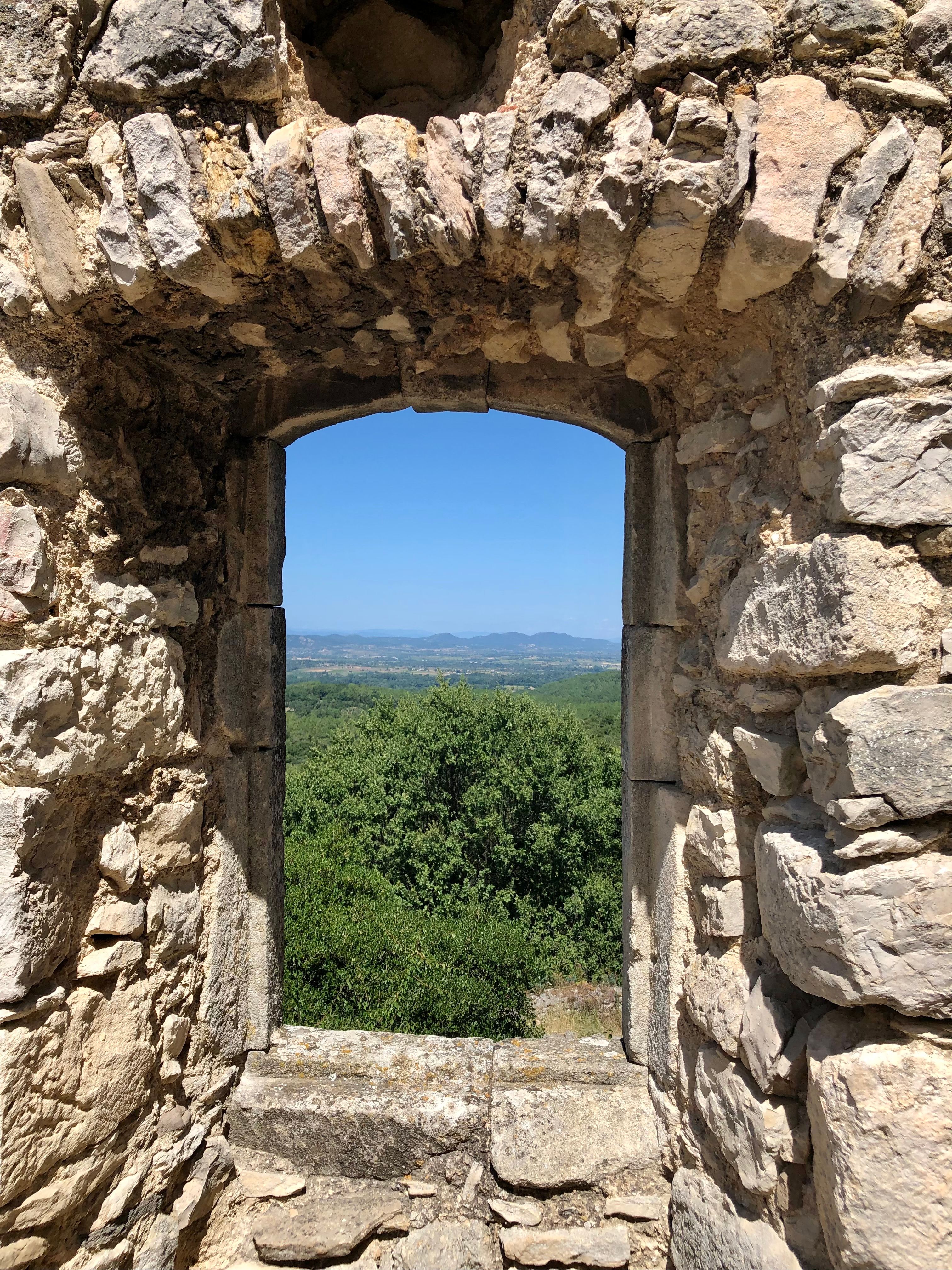 Historic Castle Window Overlooking French Landscape · Free Stock Photo