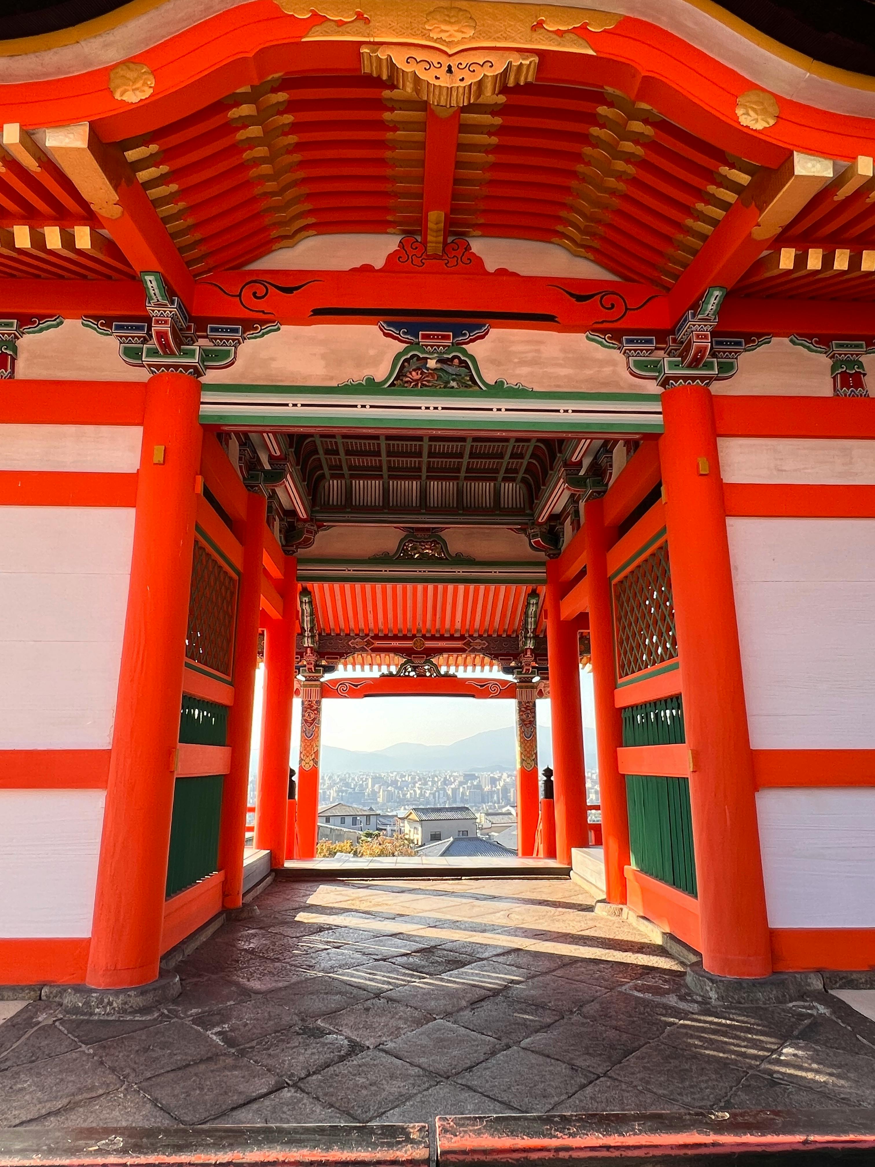 Traditional Japanese Temple Gate in Bright Sunlight · Free Stock Photo