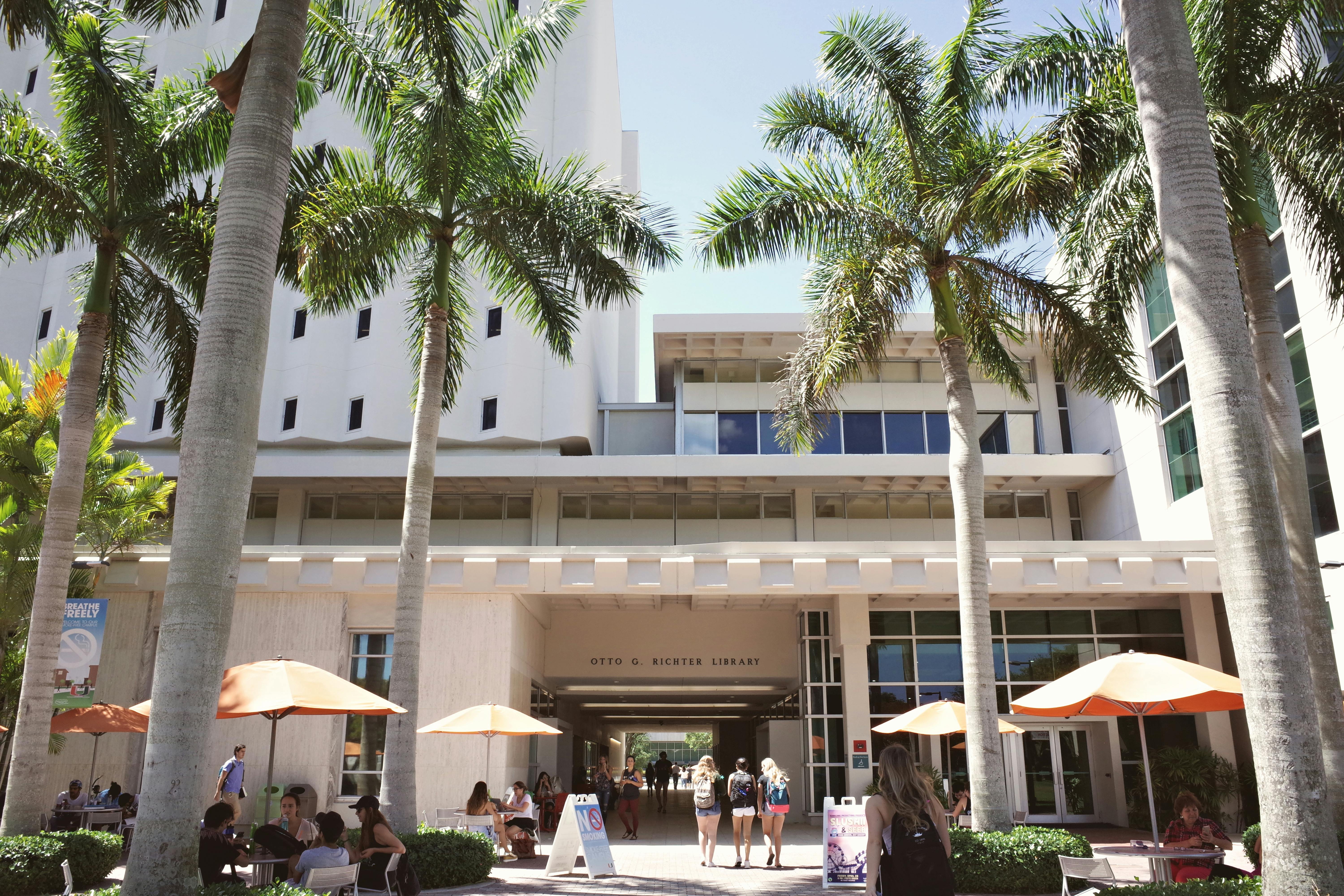 University of Miami Otto G. Richter Library Entrance · Free Stock Photo