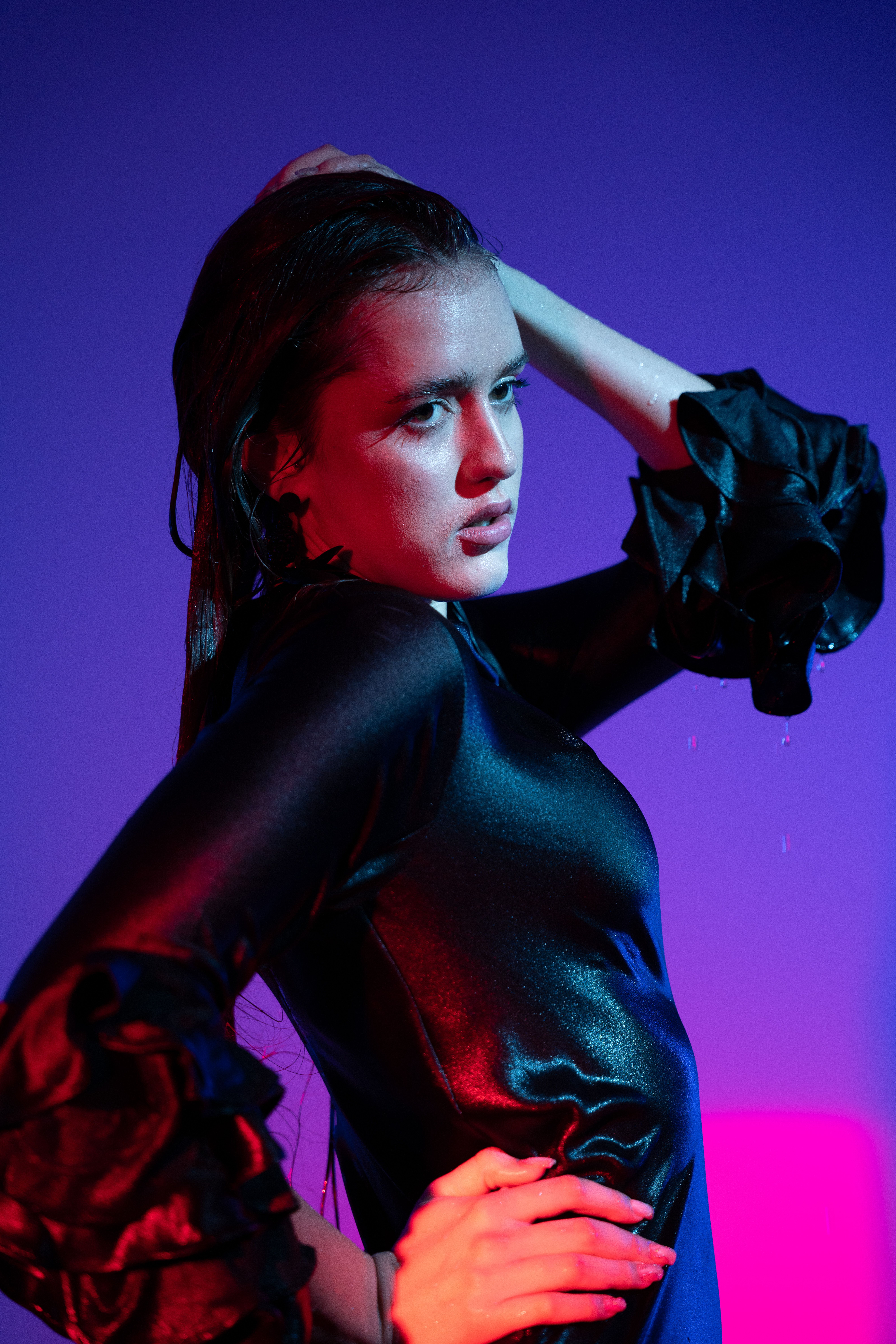 Dramatic Fashion Portrait in Studio Lighting · Free Stock Photo
