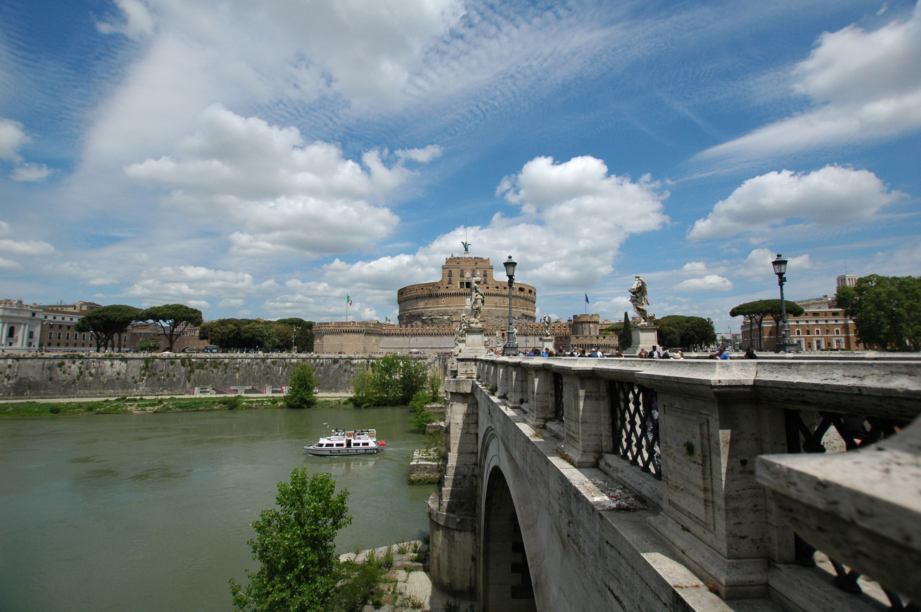View of Castel Sant'Angelo from Ponte Sant'Angelo · Free Stock Photo