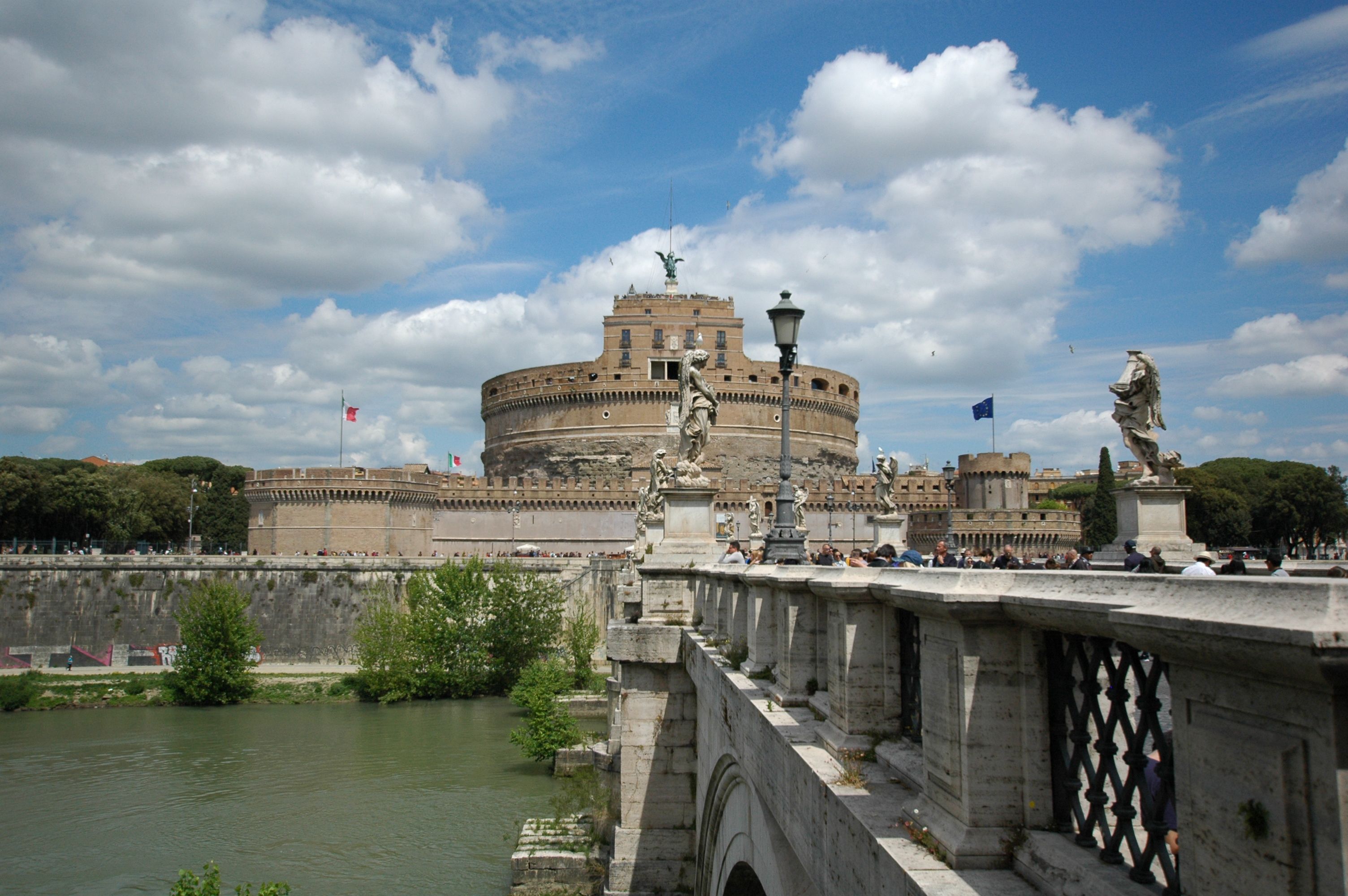 Castel Sant'Angelo and Ponte Sant'Angelo in Rome · Free Stock Photo