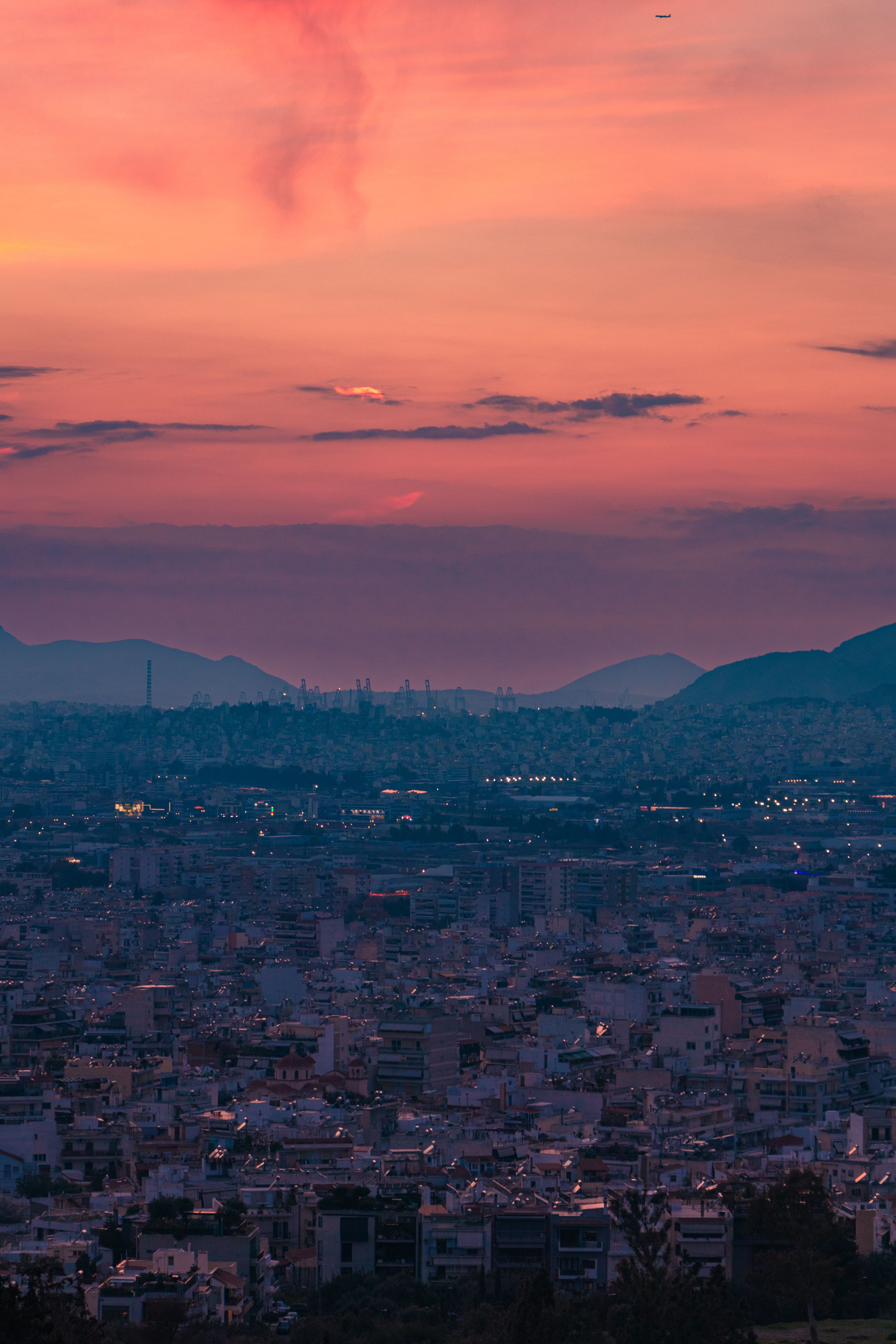 Sunset Panorama of Athens Urban Landscape · Free Stock Photo