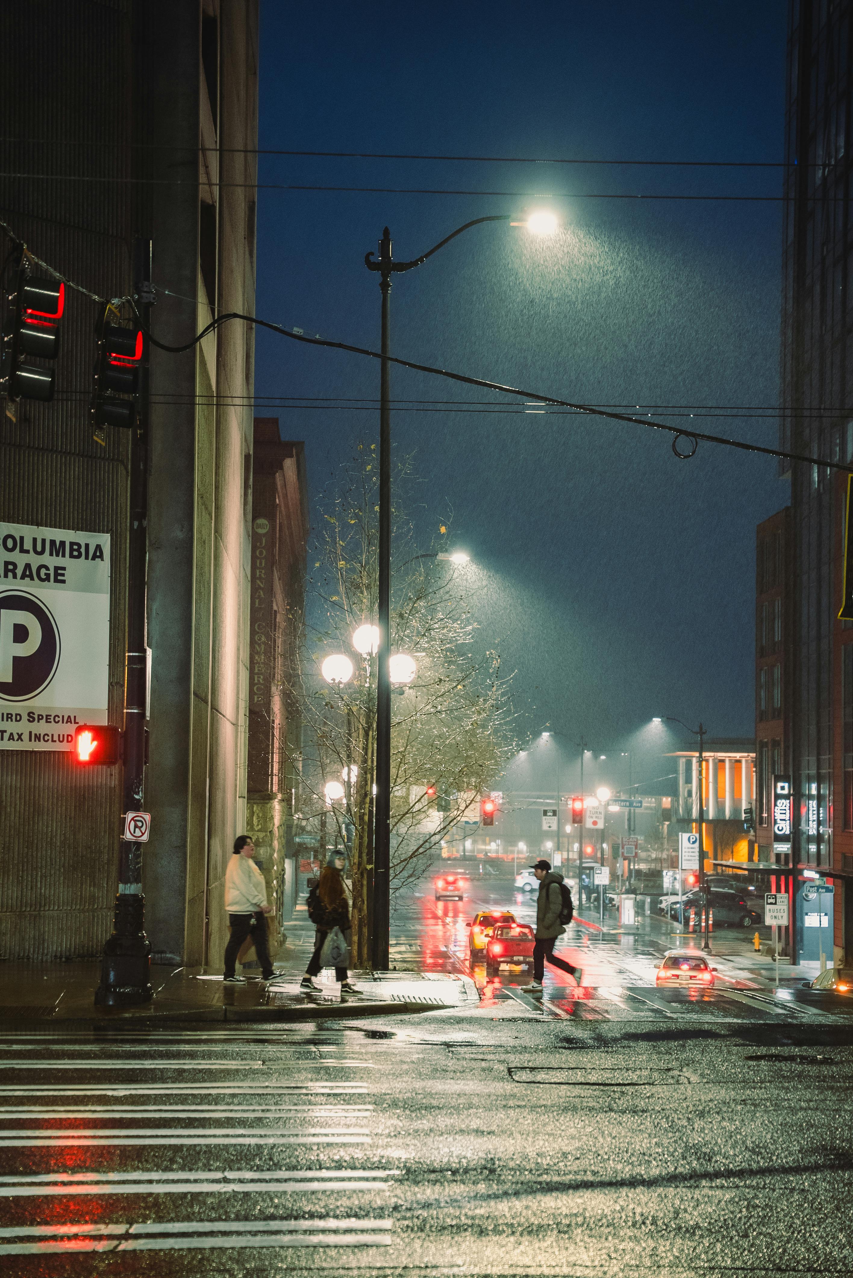 Vibrant Seattle Street Scene Captured from Above · Free Stock Photo