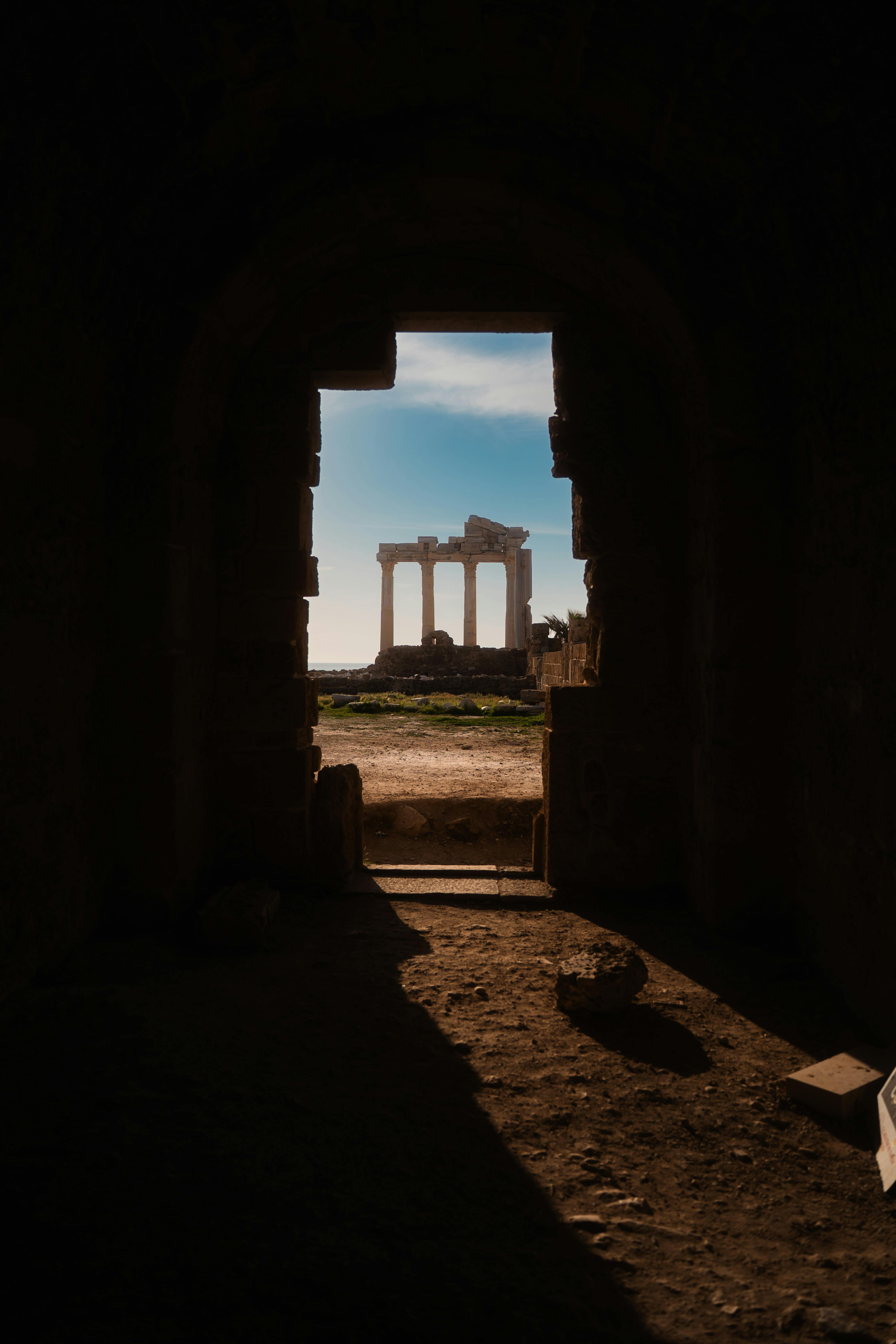 Temple of Apollo View Through Ancient Archway · Free Stock Photo