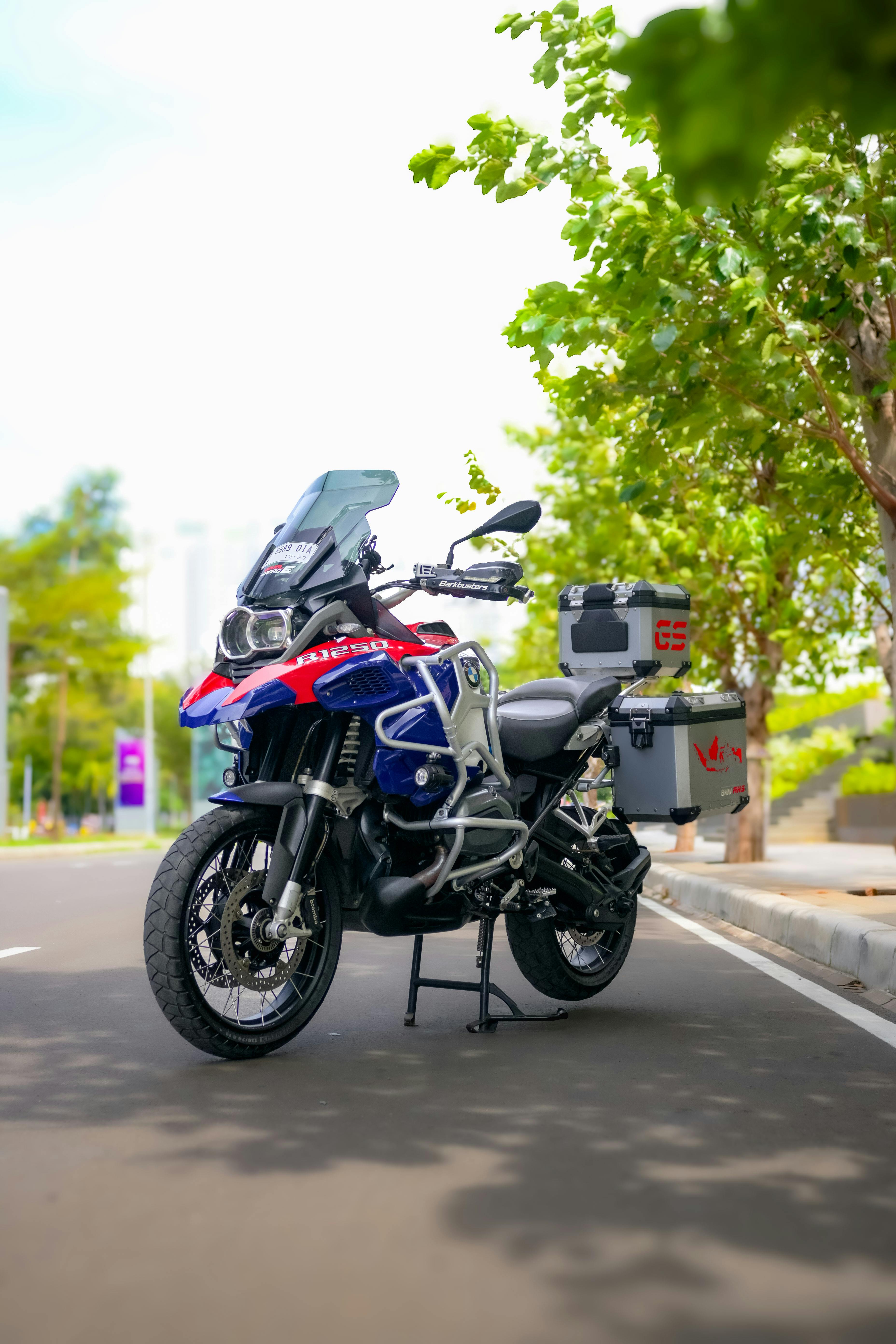 Adventure Motorcycle on Indonesian Street · Free Stock Photo