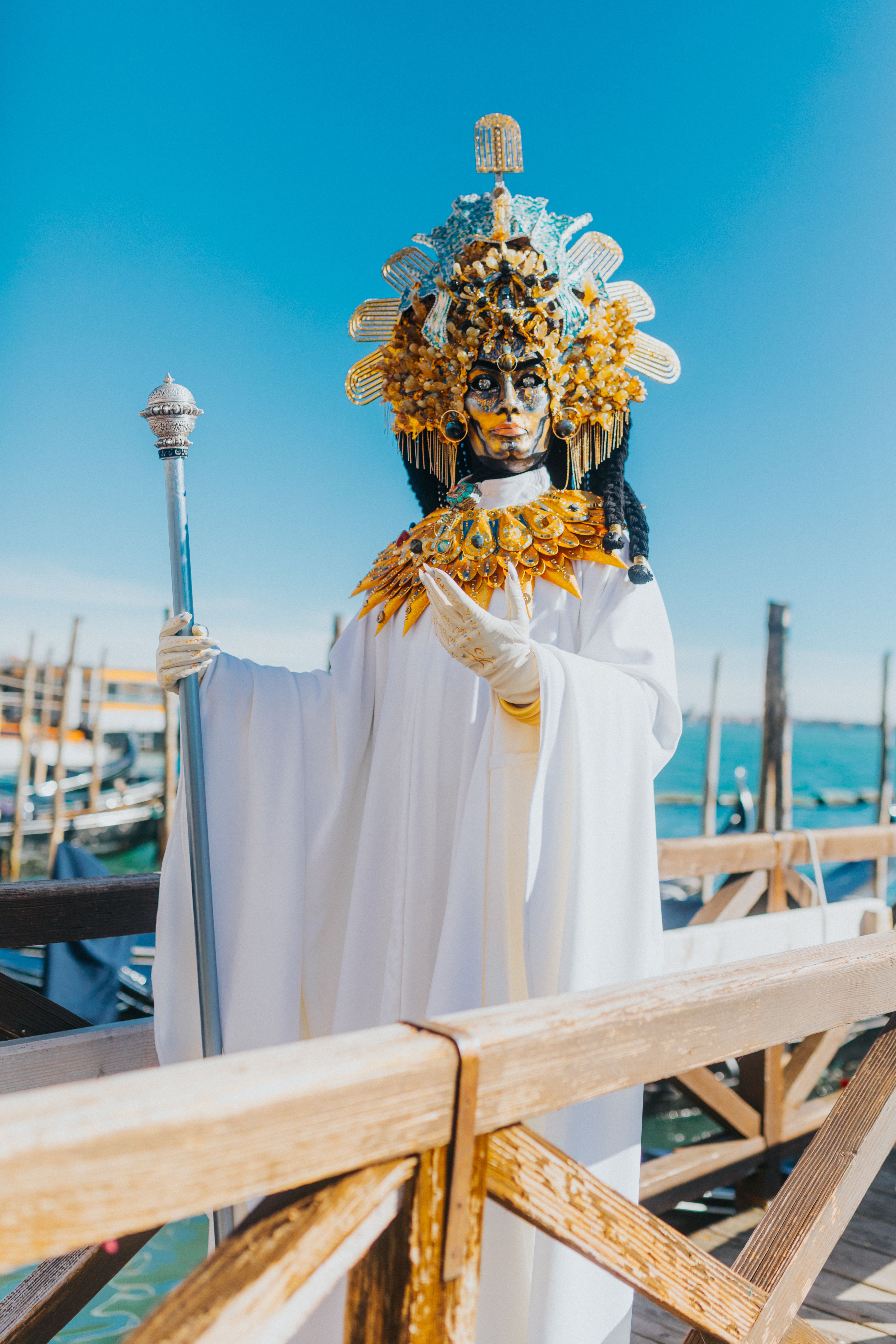Stunning Carnival Costume at Venice Carnival · Free Stock Photo