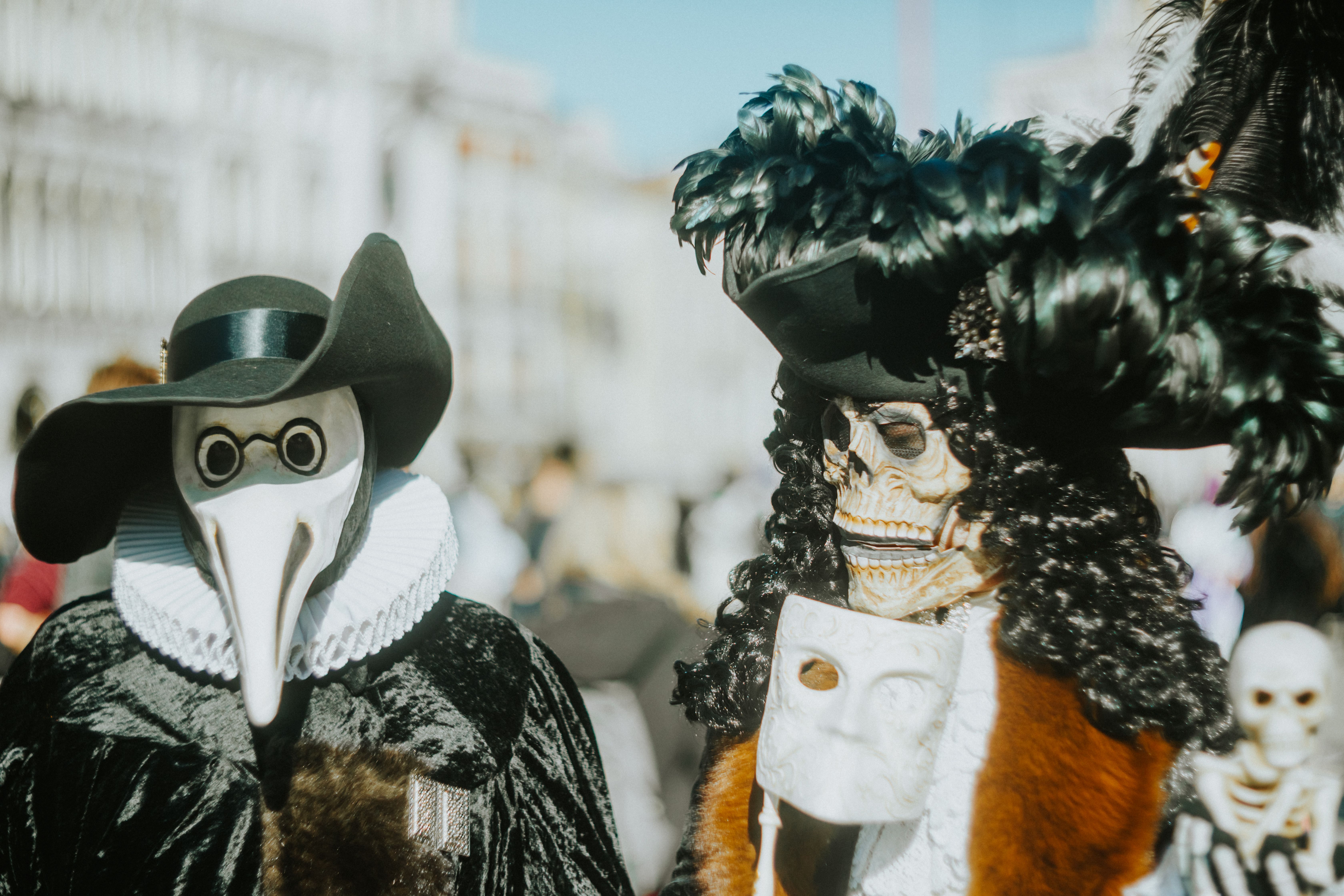 Venetian Carnival Masks in Festival Parade · Free Stock Photo