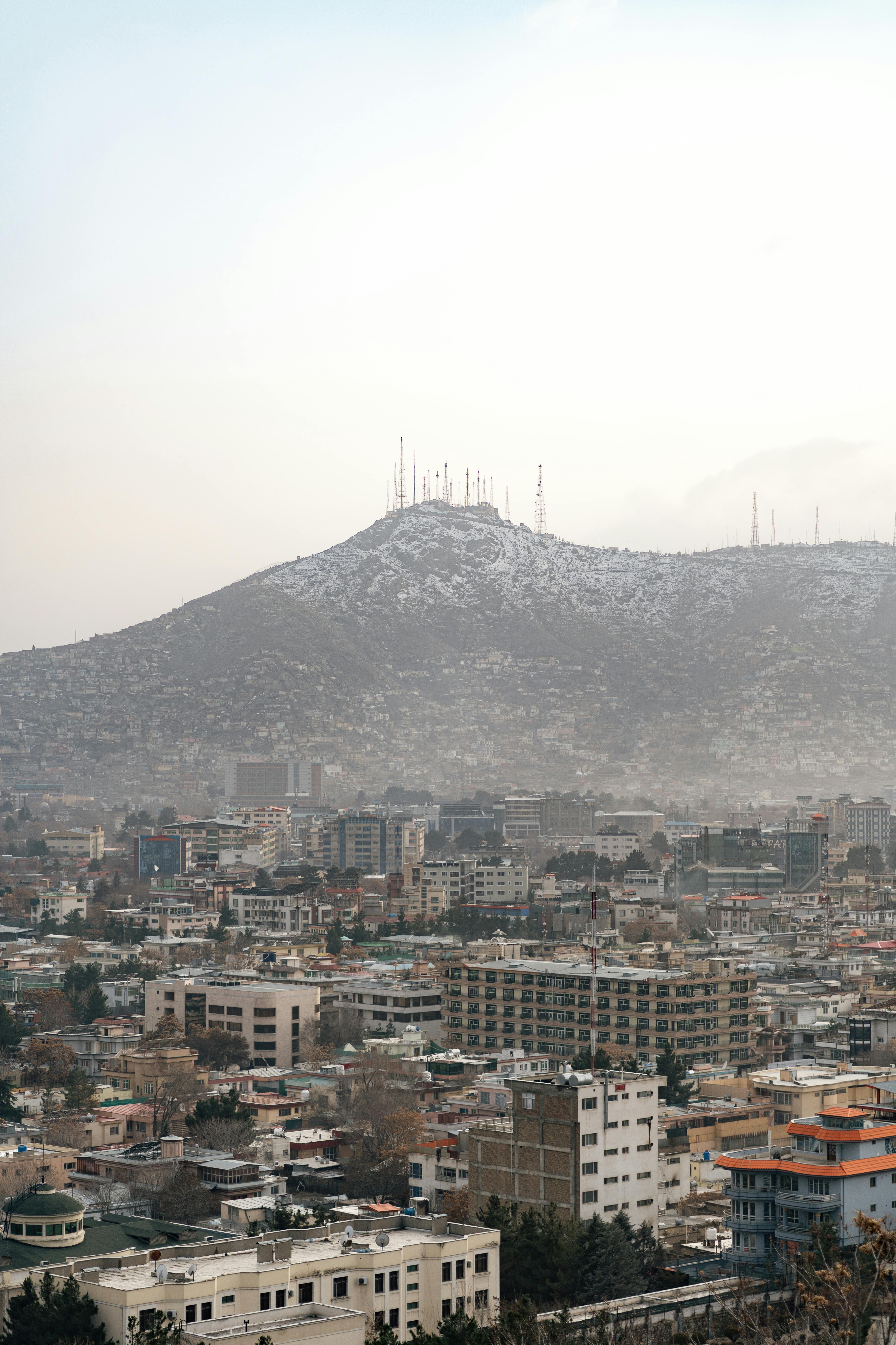 Scenic View of Kabul City with Mountains · Free Stock Photo
