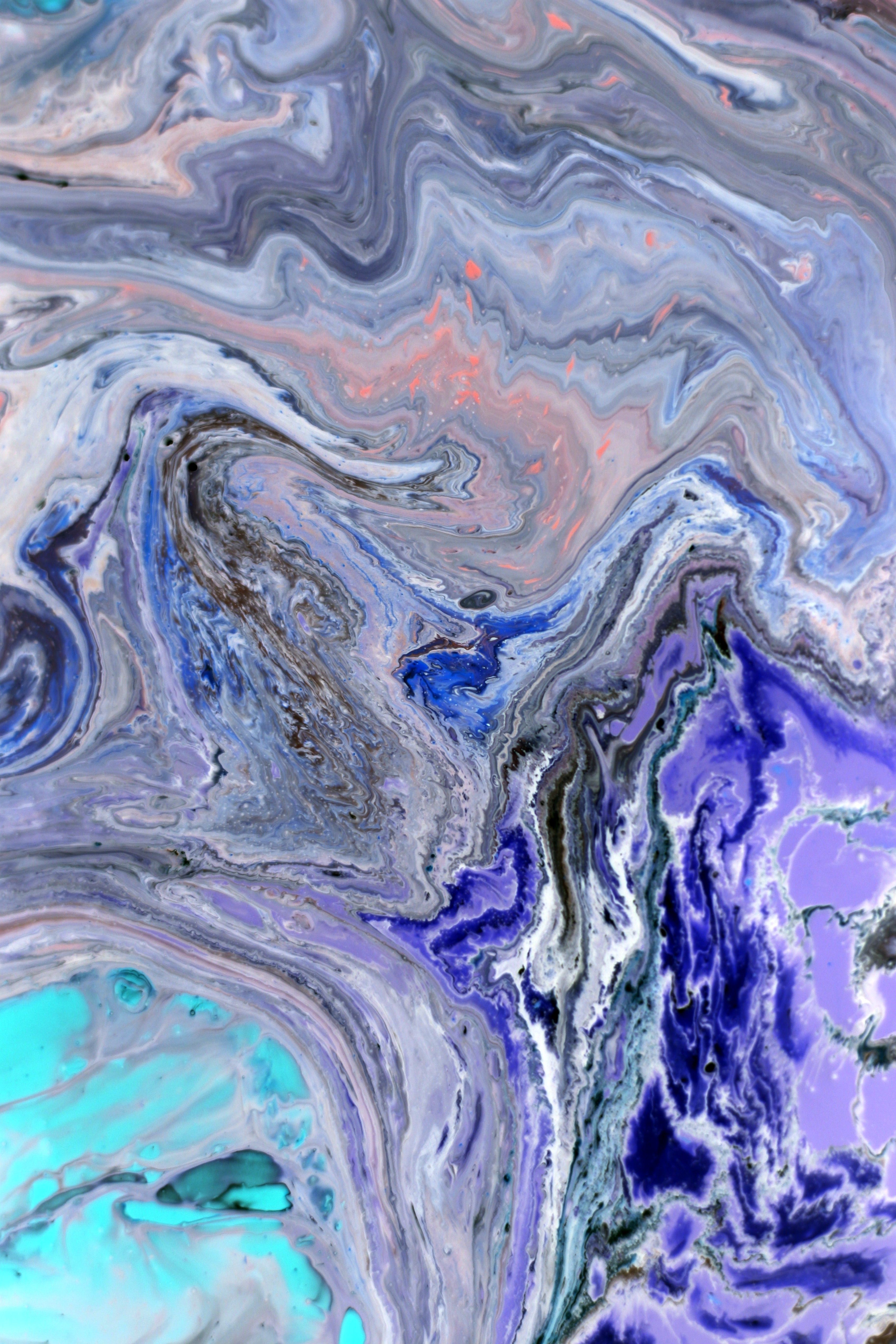 Vibrant Abstract Patterns in Fluid Acrylic Art · Free Stock Photo