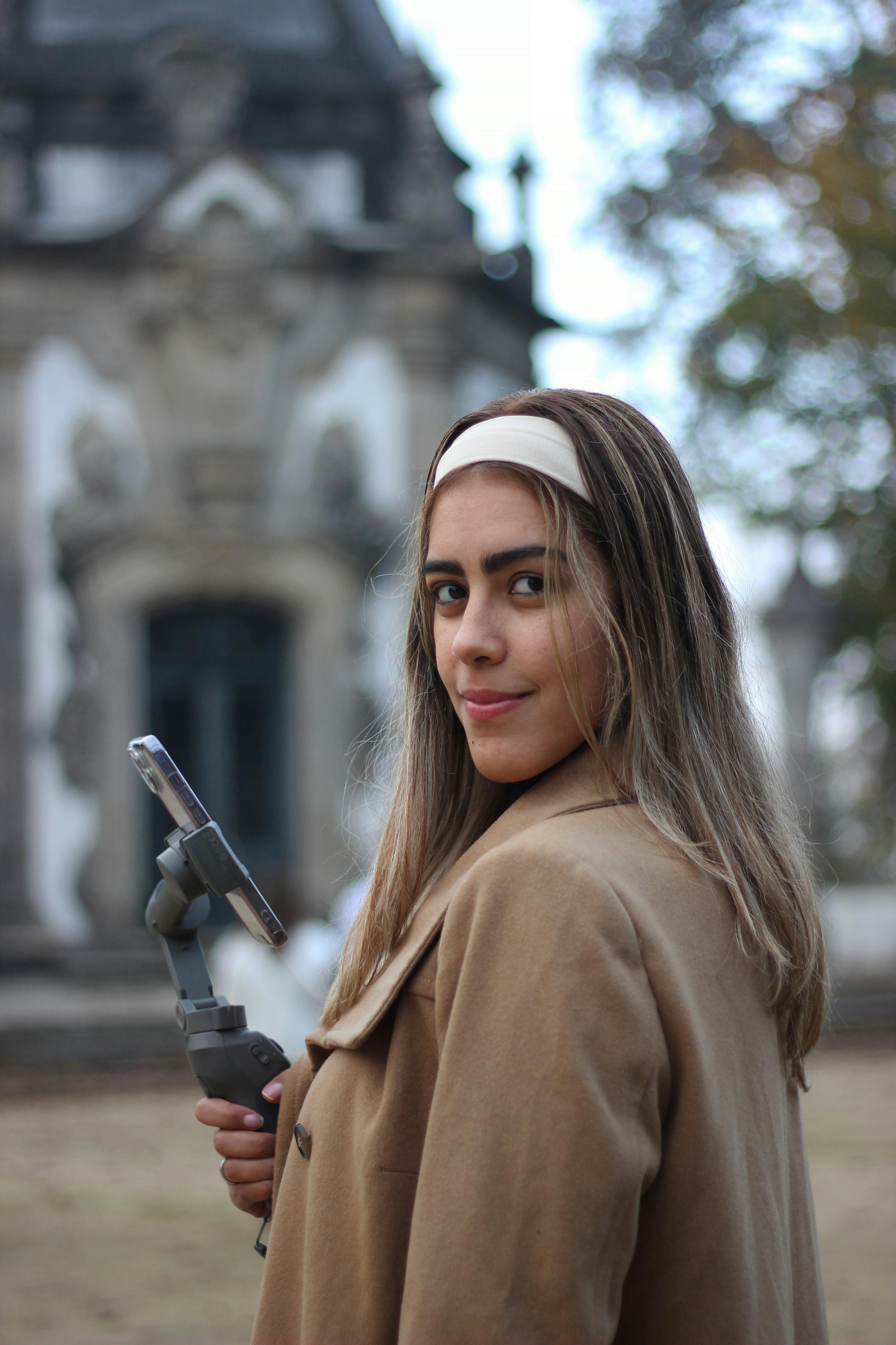 Portrait of Woman with Gimbal in Braga · Free Stock Photo