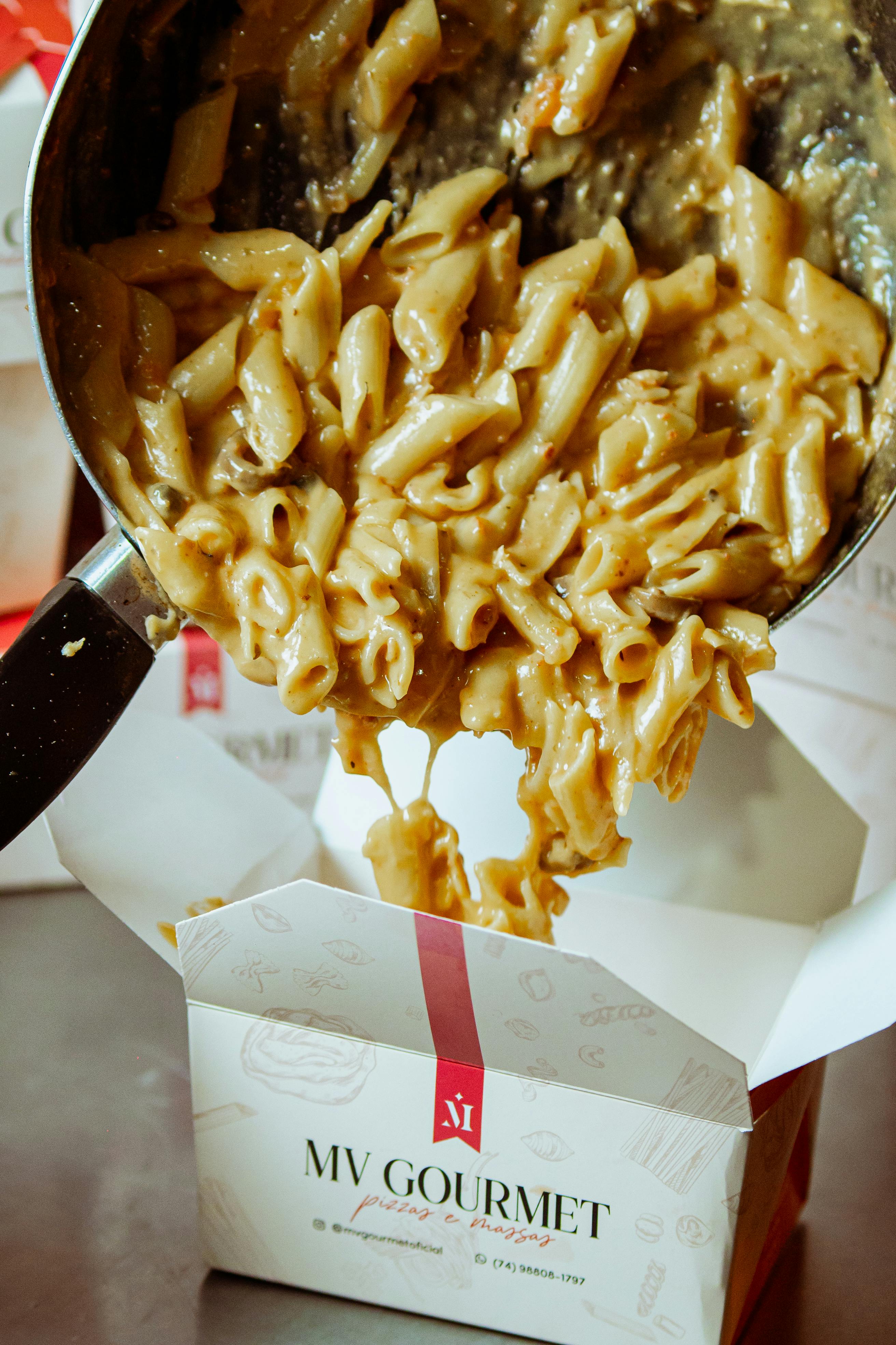 Creamy Penne Pasta in Gourmet Packaging · Free Stock Photo