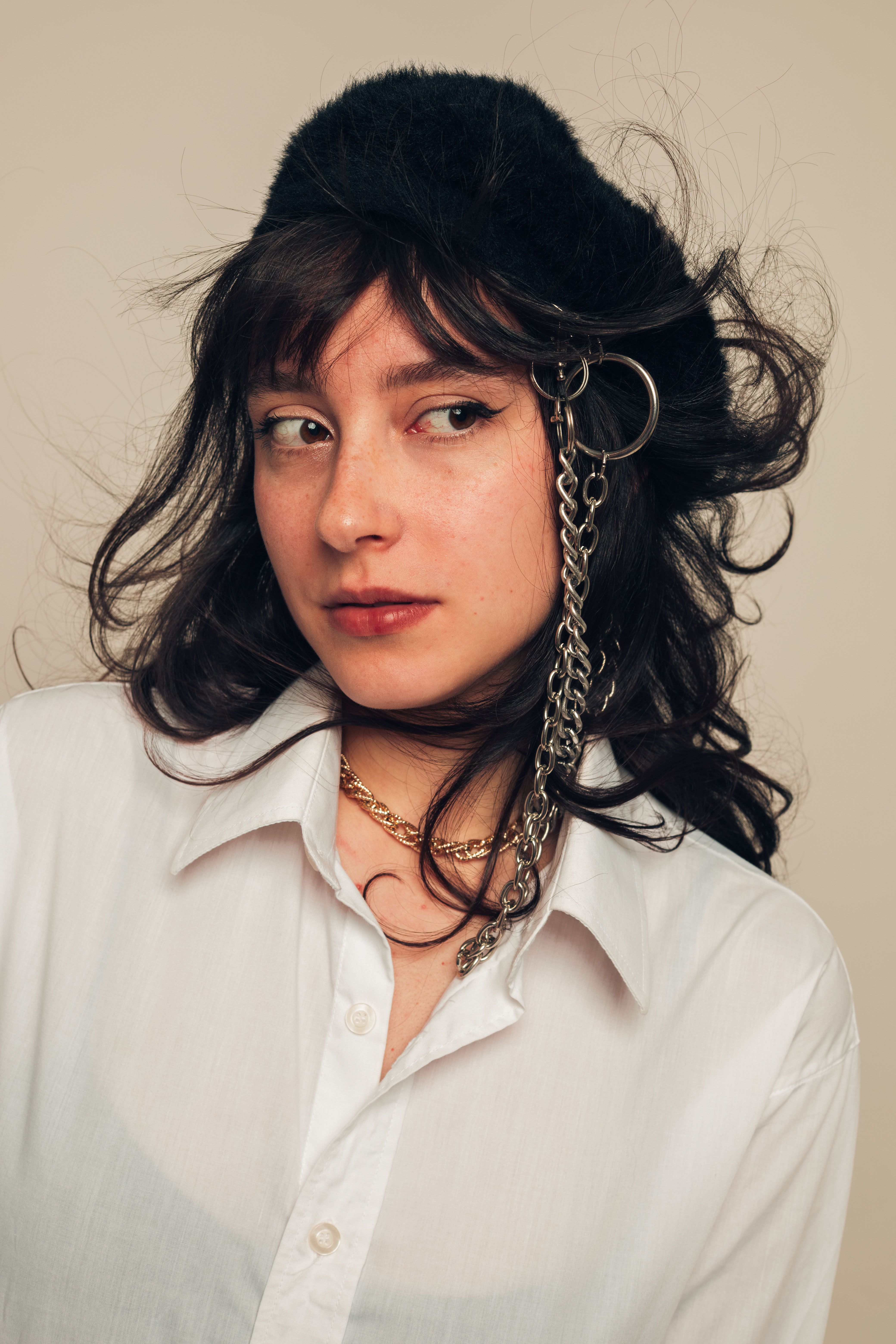 Artistic Portrait with Chain Accessory in São Paulo · Free Stock Photo