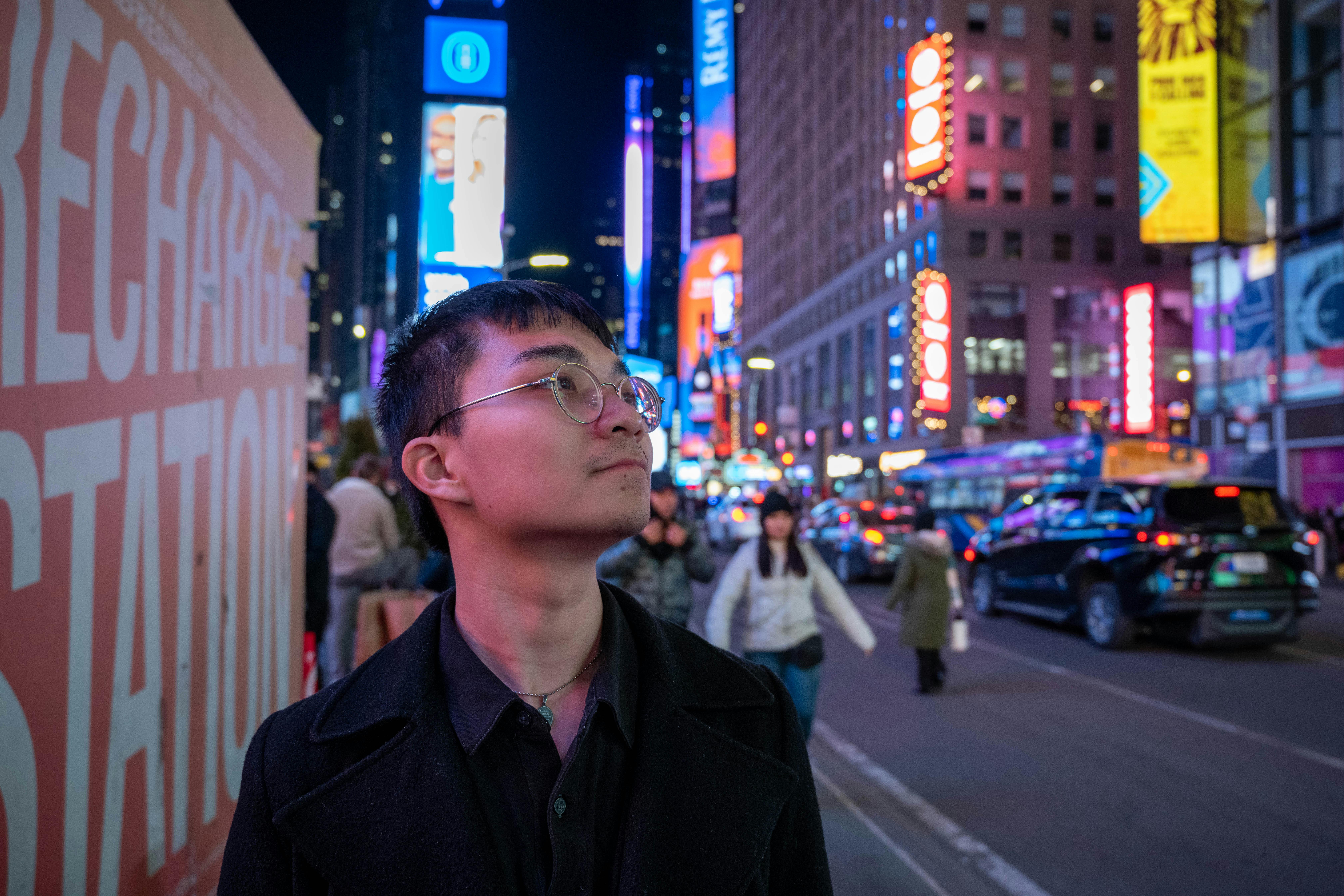 Nighttime Stroll in Times Square NYC · Free Stock Photo