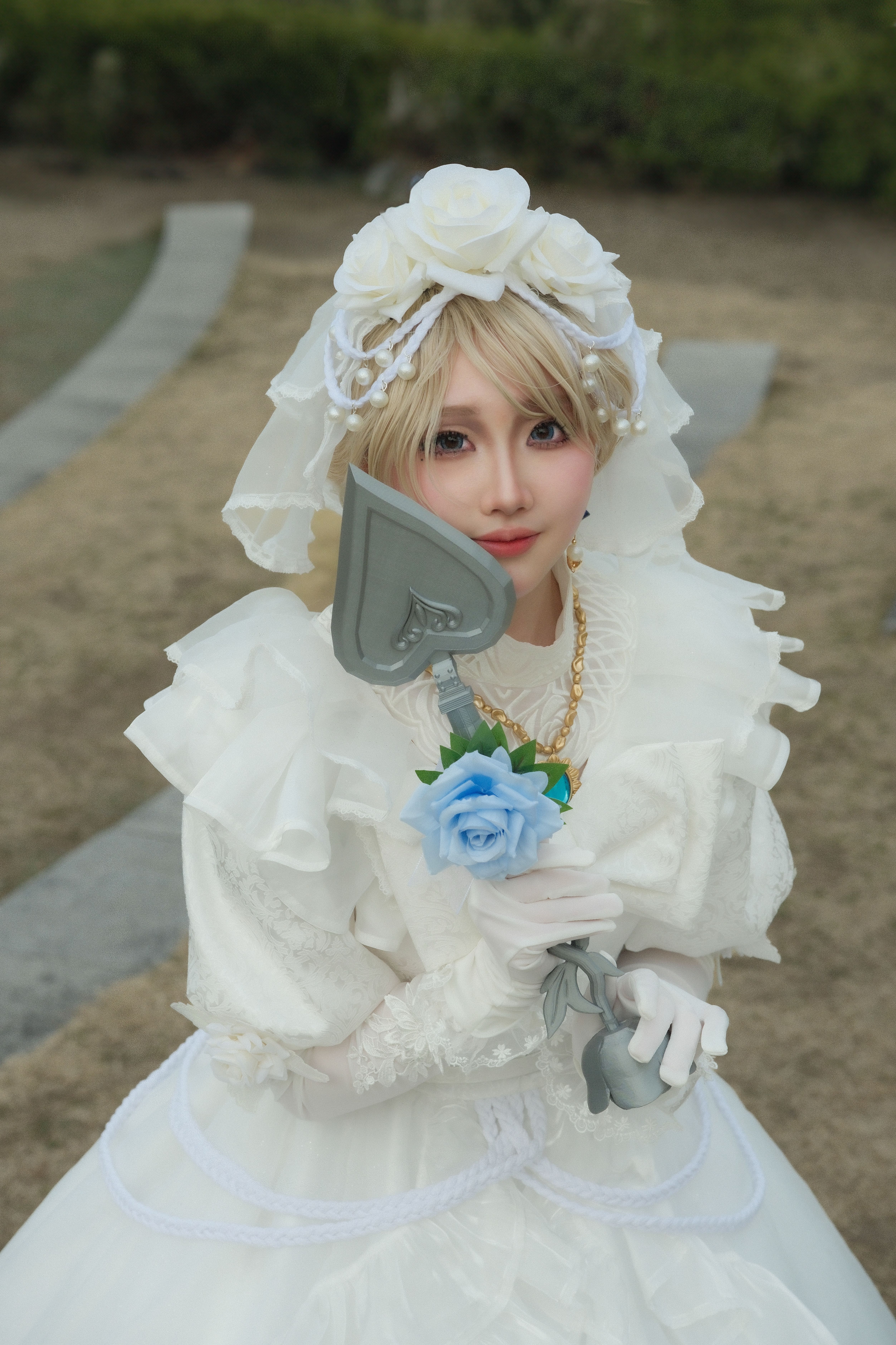 Elegant Cosplay Portrait in Victorian Bridal Dress · Free Stock Photo