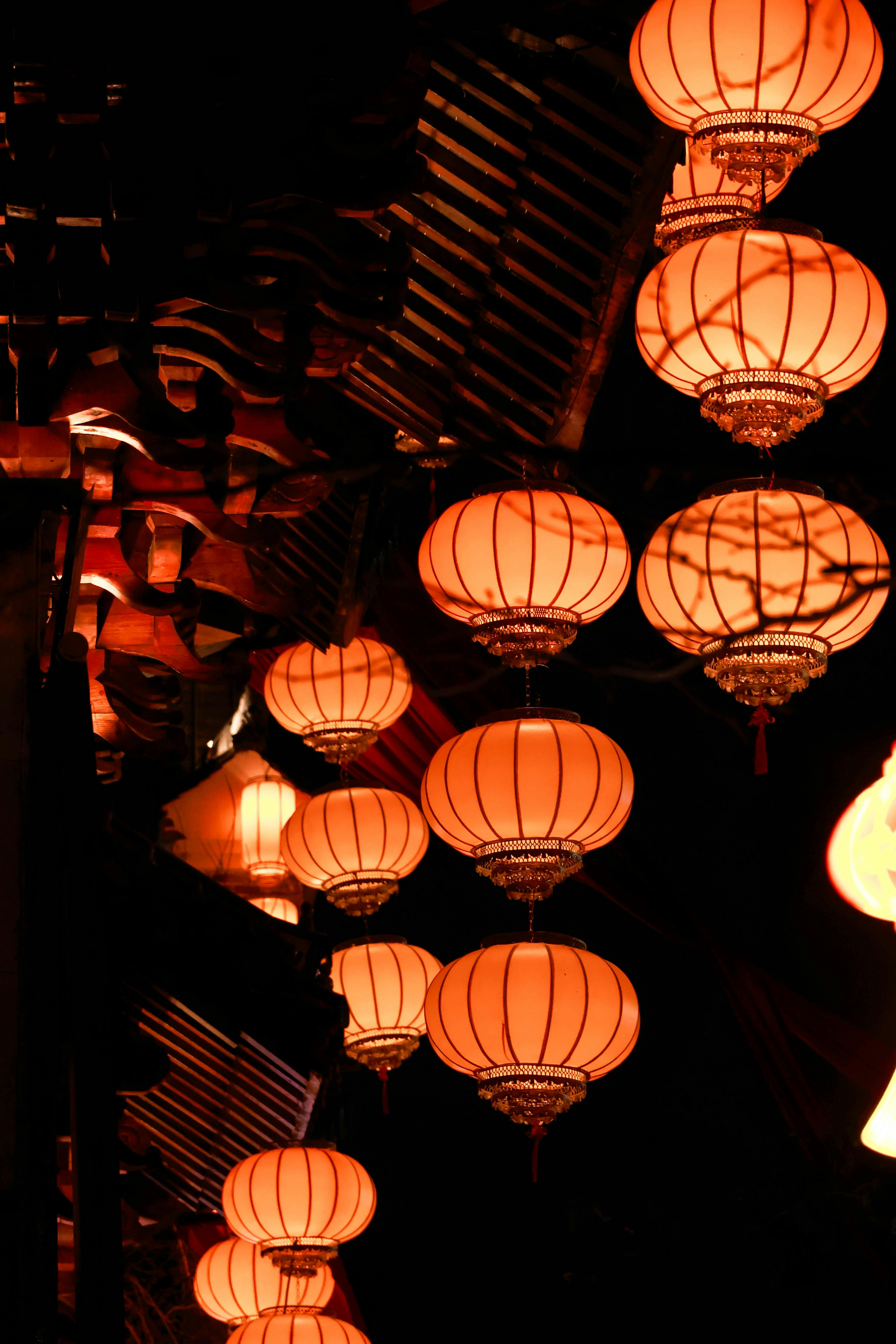 Traditional Chinese Lanterns at Night Festival · Free Stock Photo