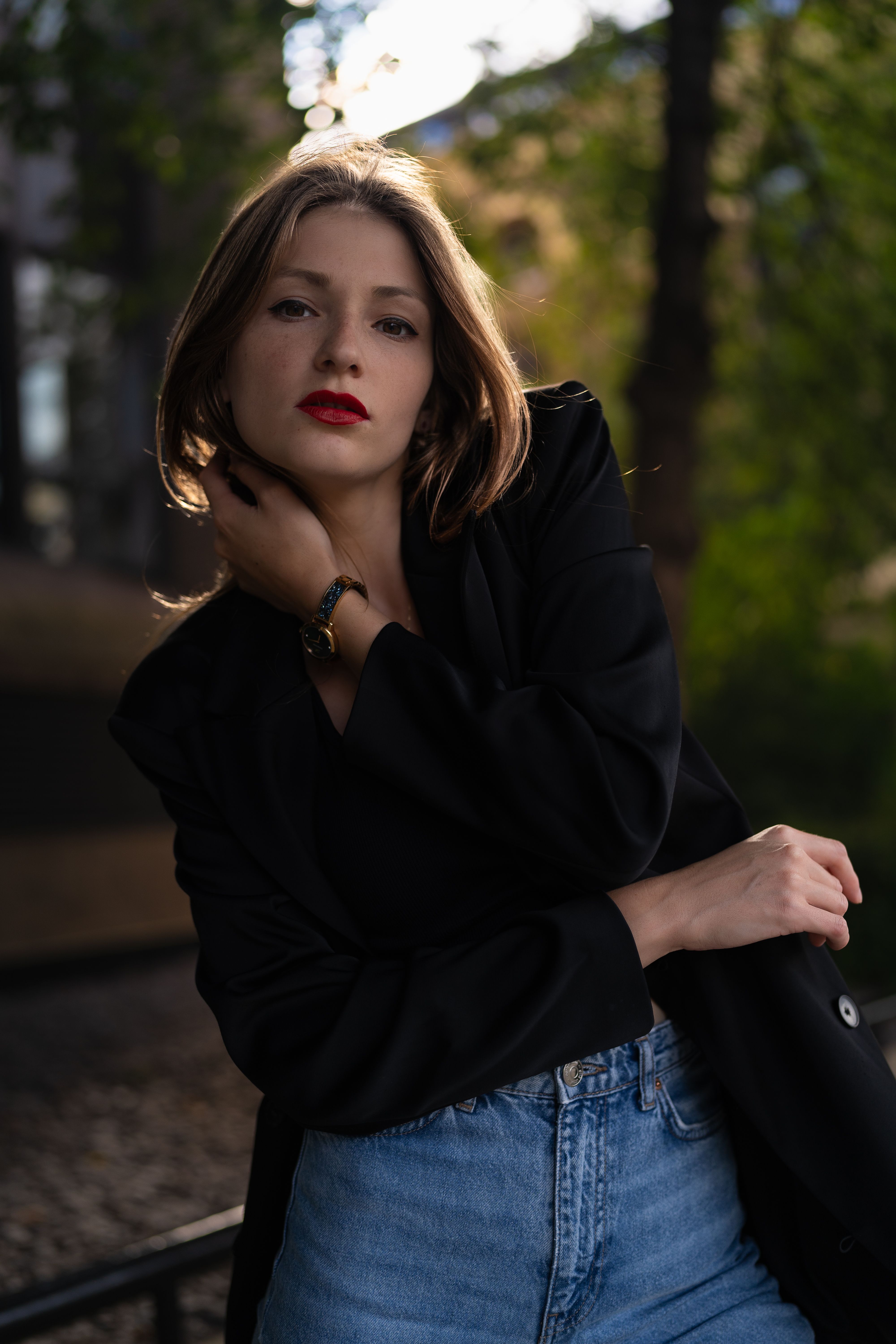 Stylish Woman Posing in London Street Fashion · Free Stock Photo