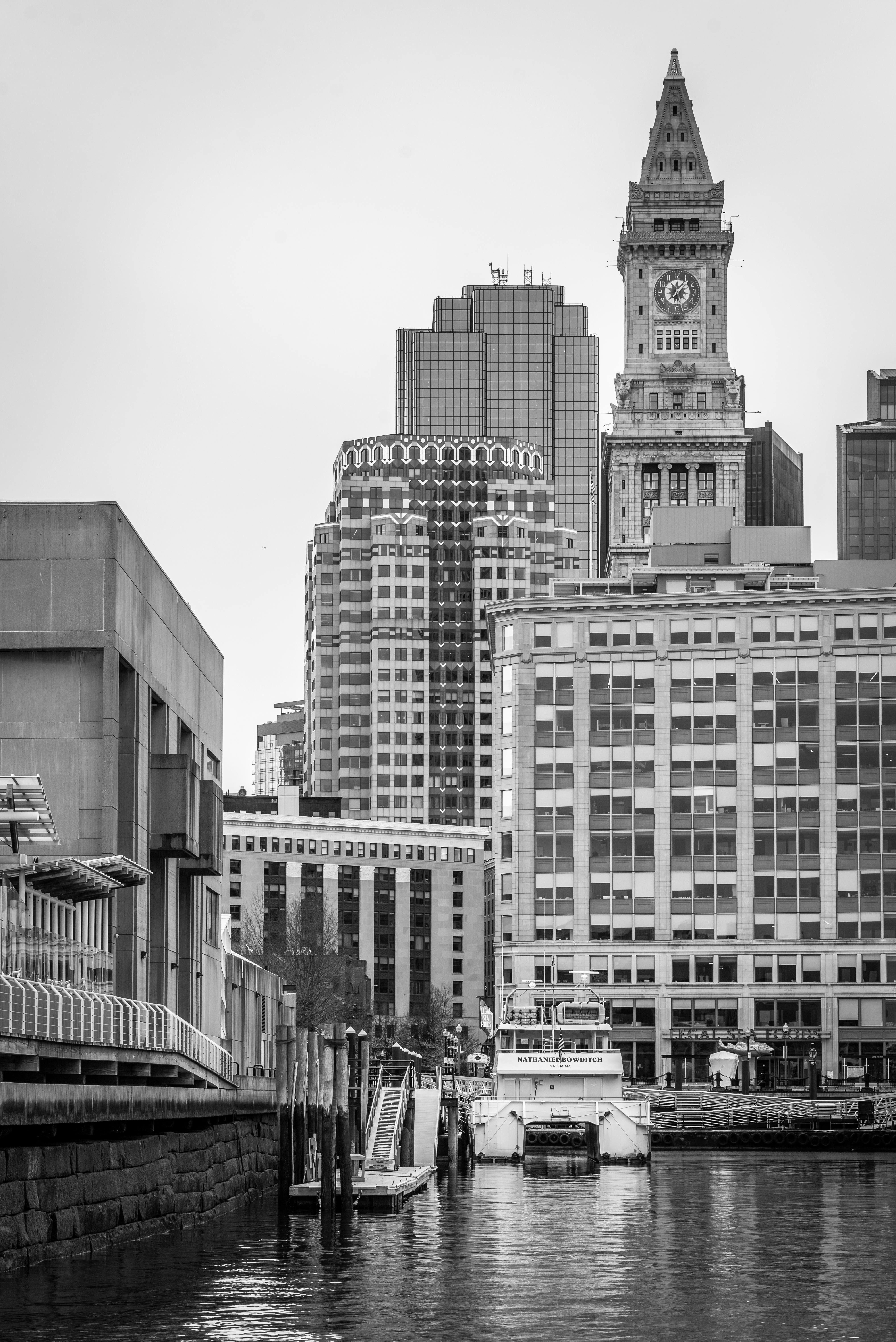 Boston Skyline with Historic Custom House Tower · Free Stock Photo
