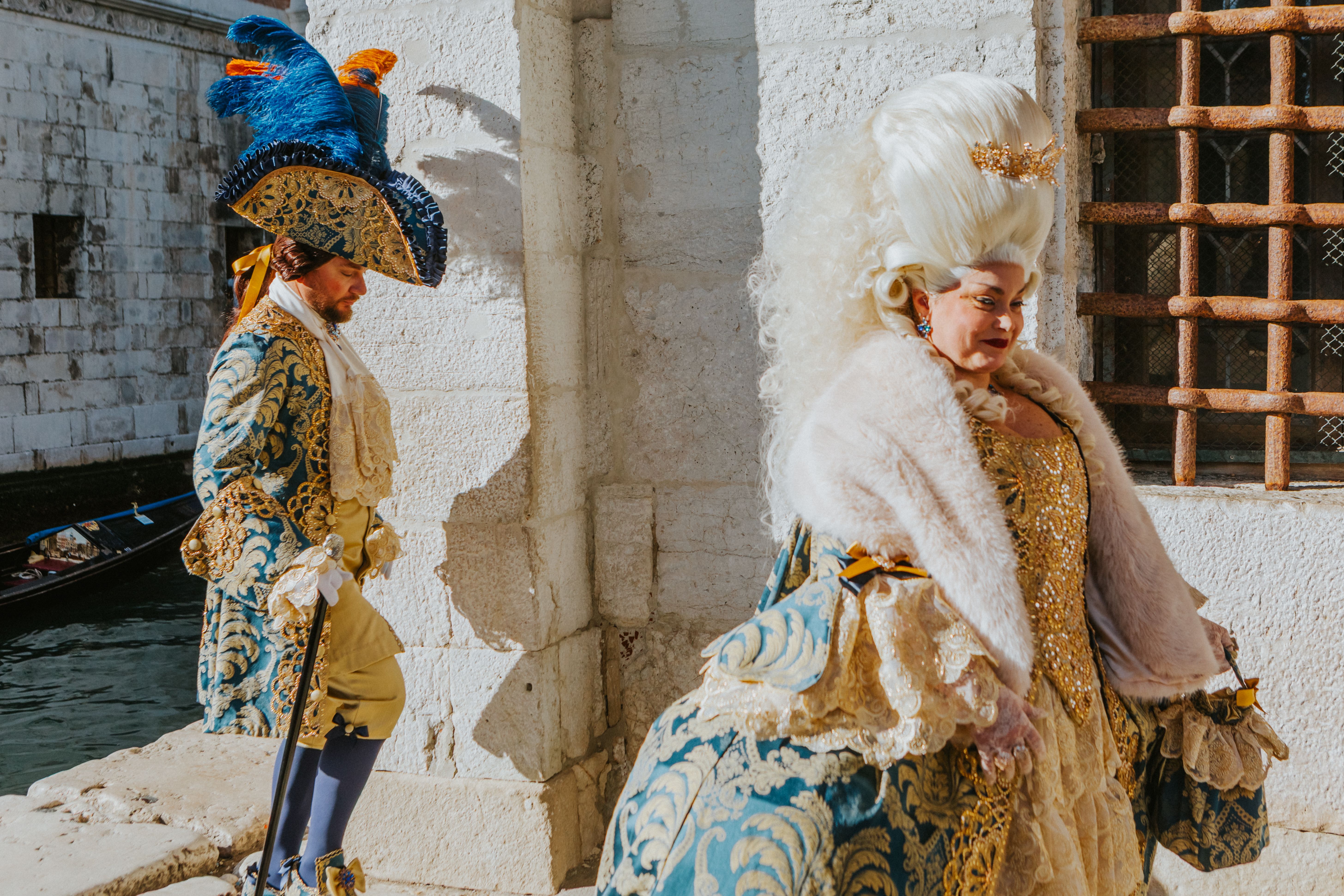 Elegant Venetian Masquerade in Historic Setting · Free Stock Photo