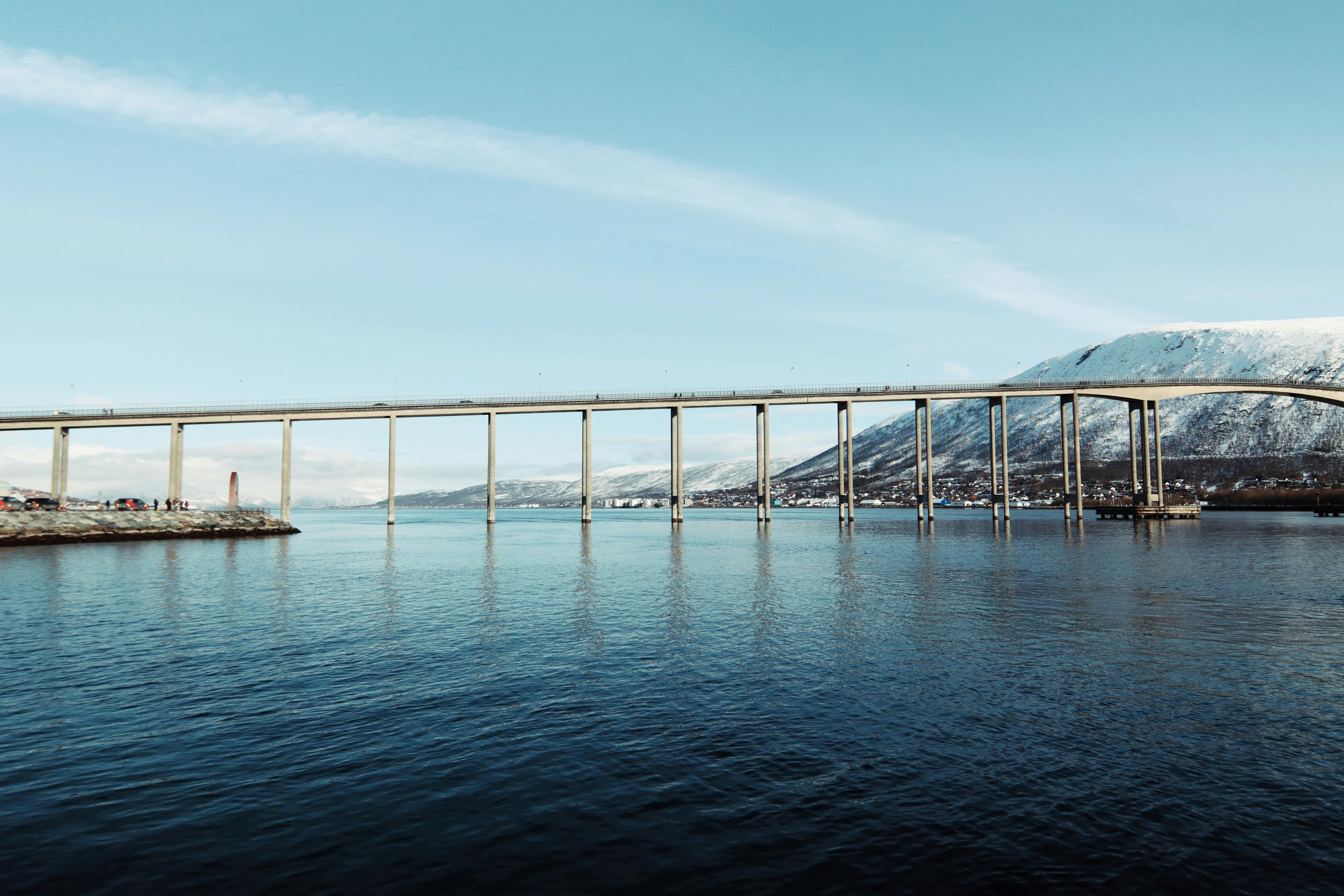 Tromsø Bridge over Arctic Waters in Winter · Free Stock Photo
