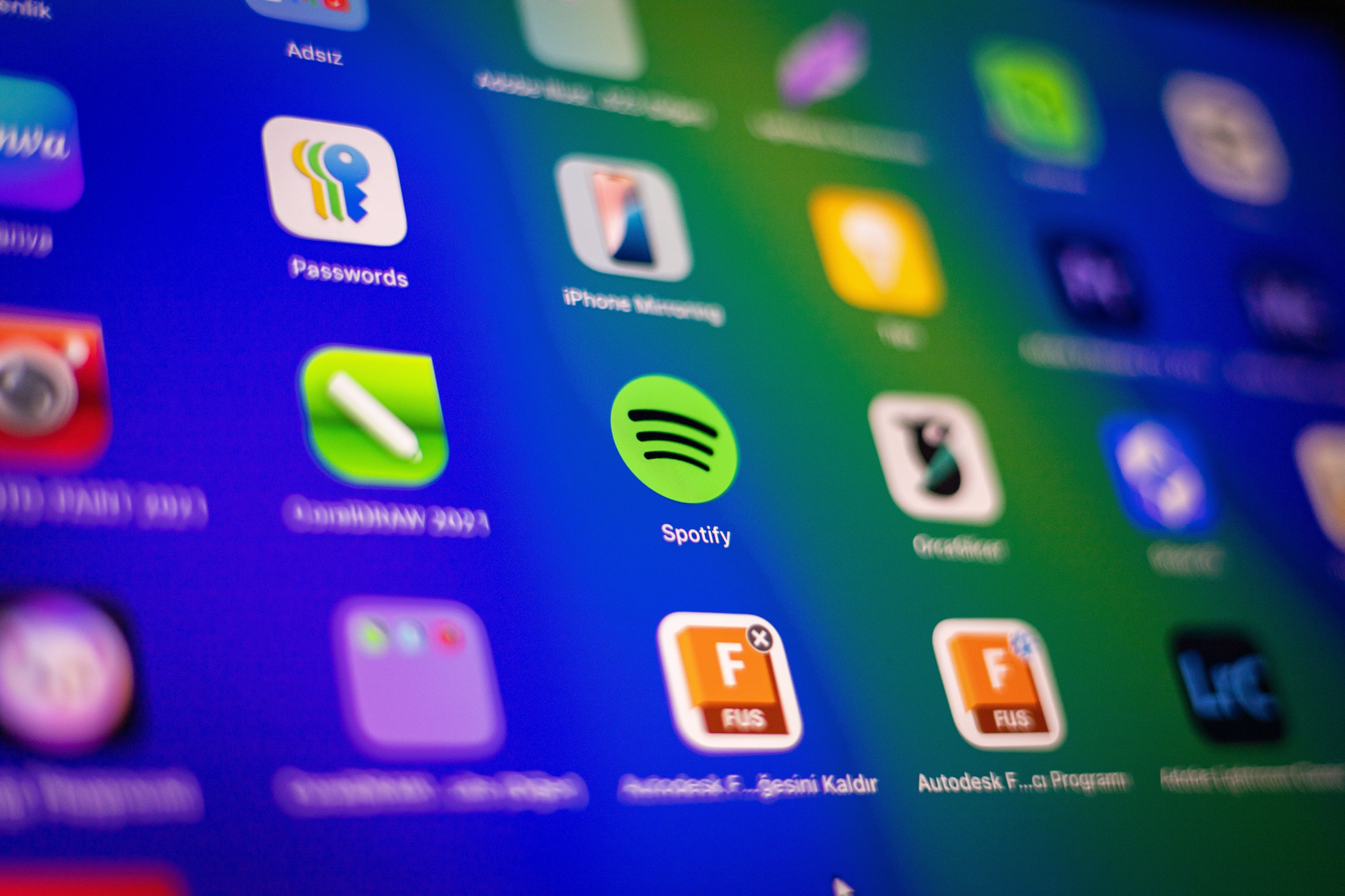 Colorful Smartphone App Icons Displayed On Screen Free Stock Photo