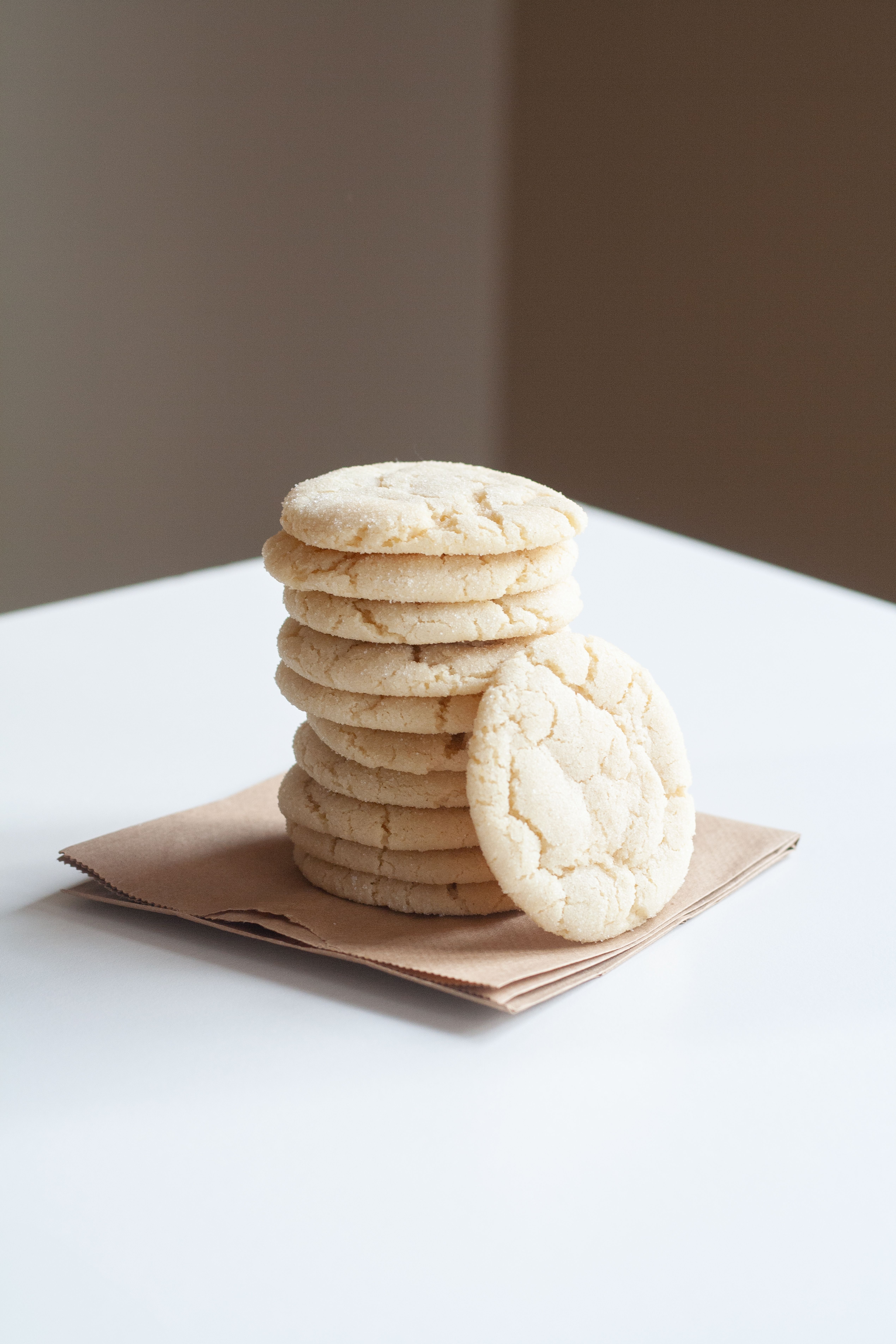 Stack of Homemade Sugar Cookies on Napkin · Free Stock Photo
