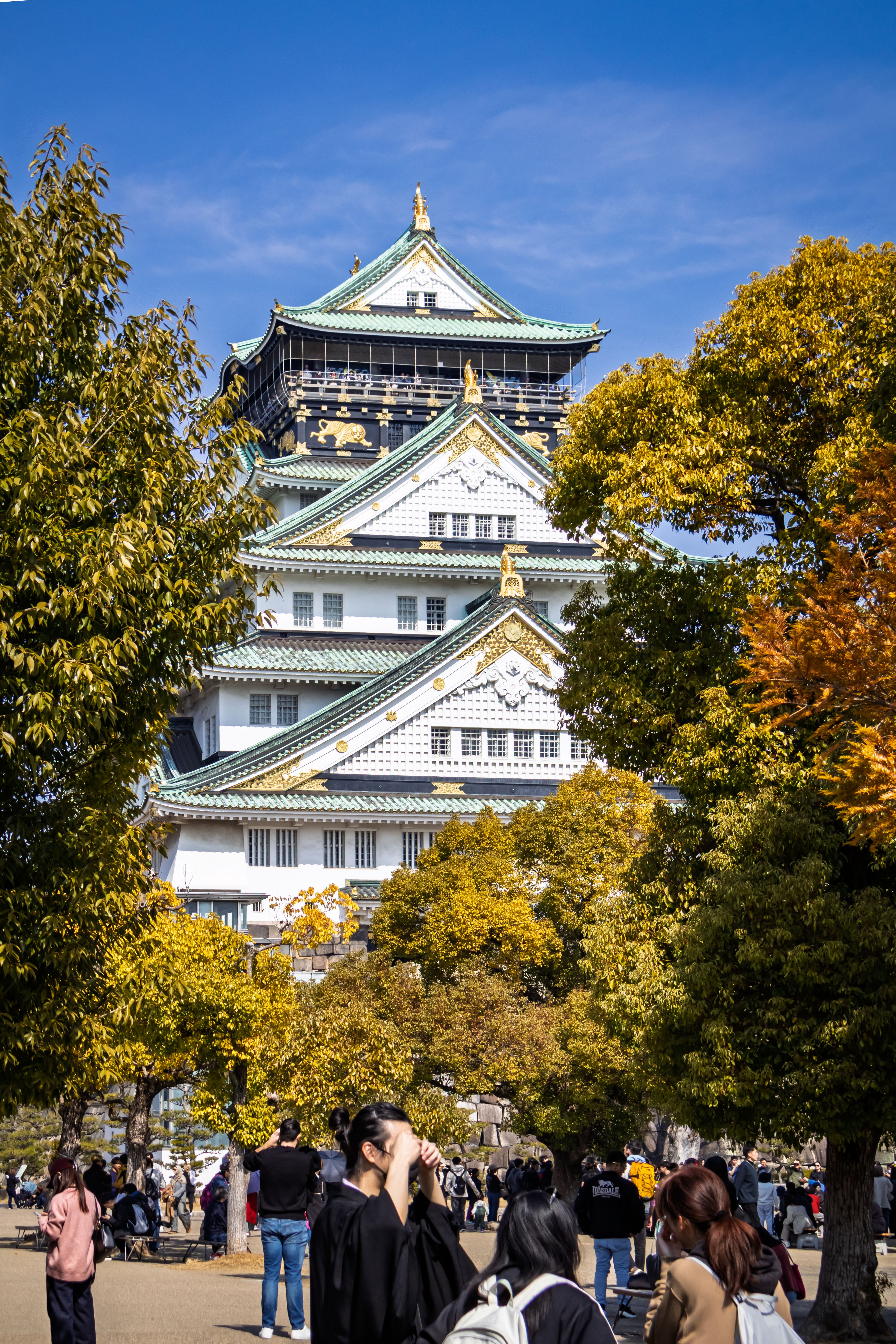 Osaka Castle with Autumn Foliage in Japan · Free Stock Photo
