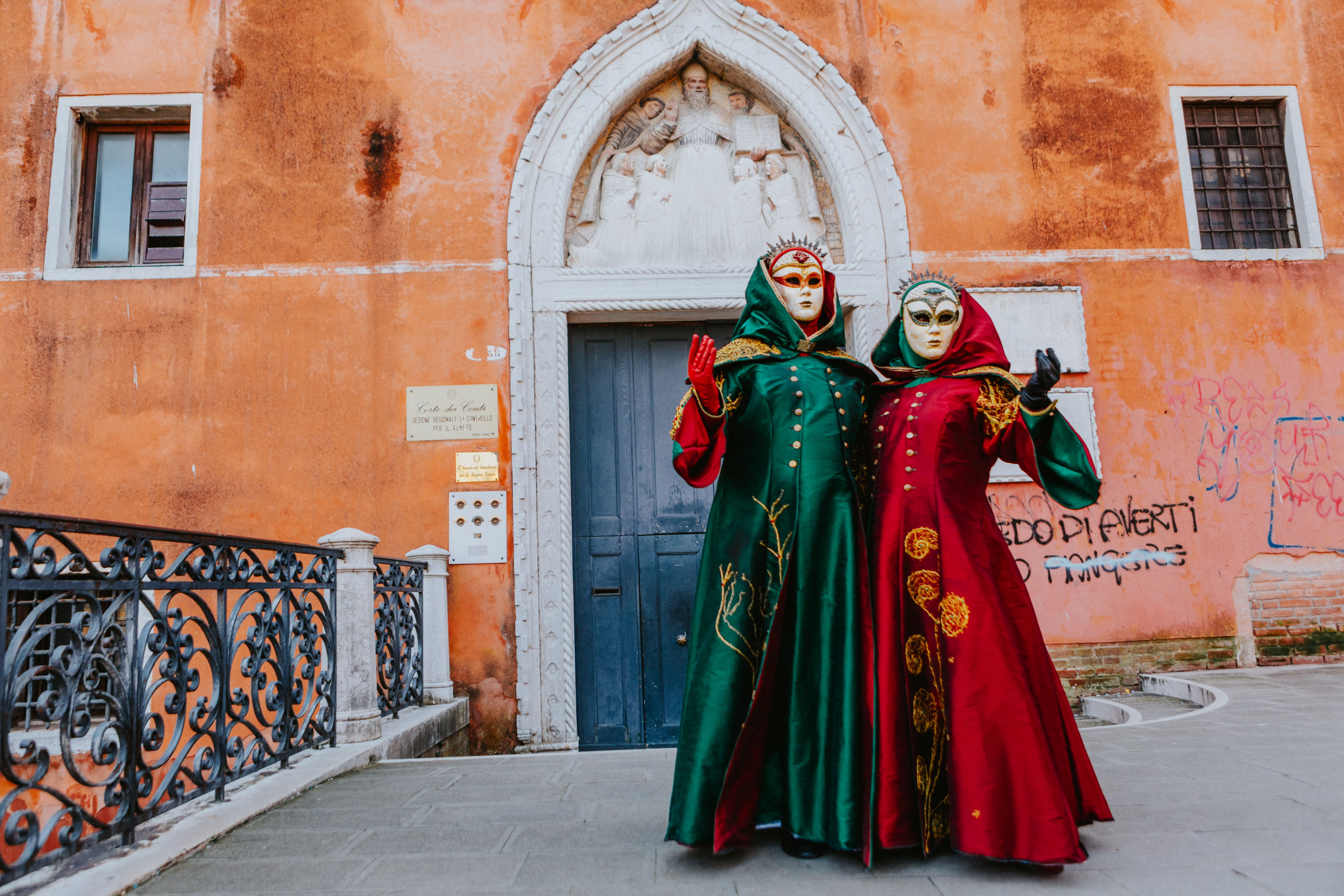 Venetian Masquerade Costume in Venice · Free Stock Photo