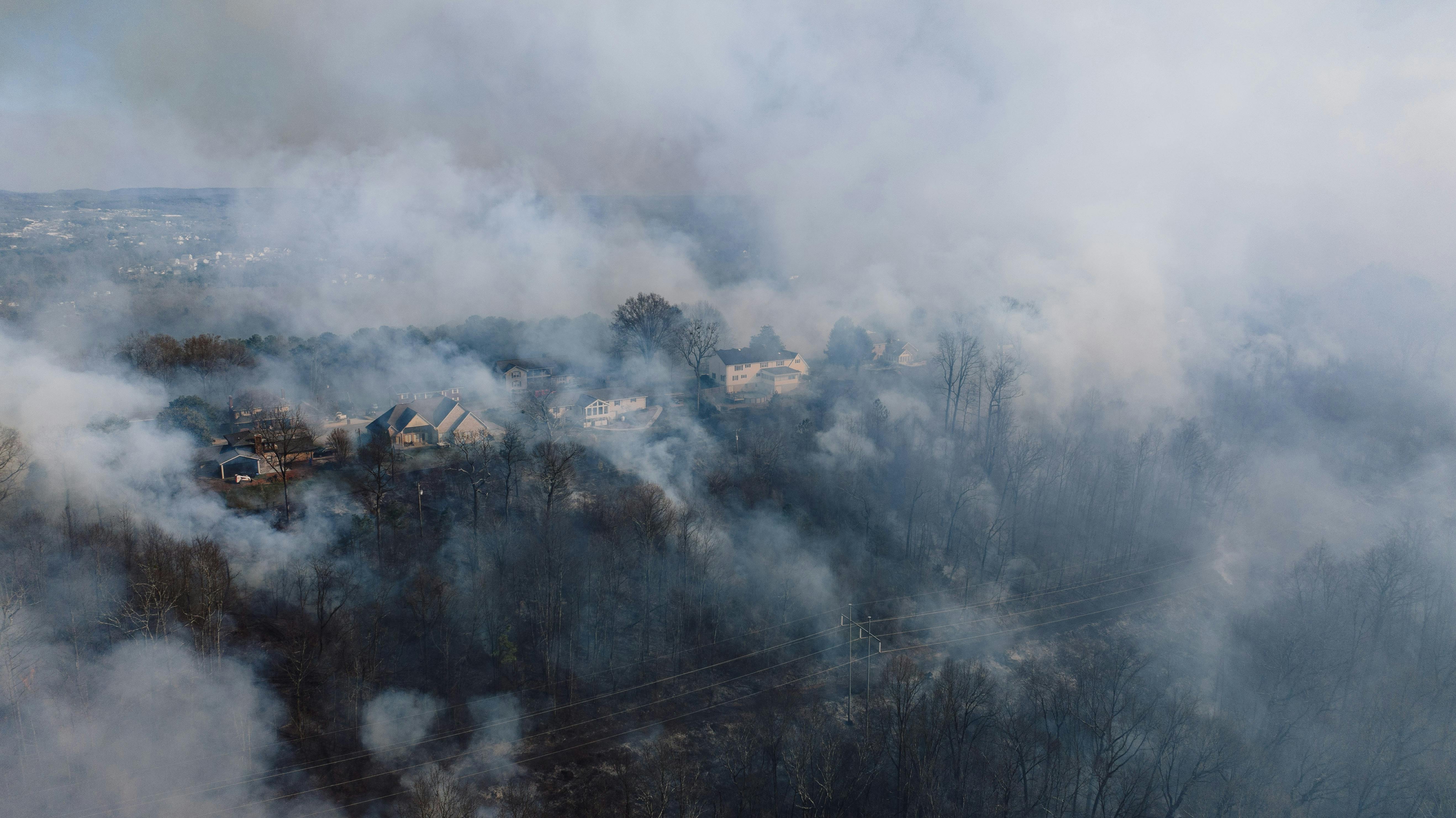 Aerial View of Smoky Forest Near Rossville Georgia · Free Stock Photo