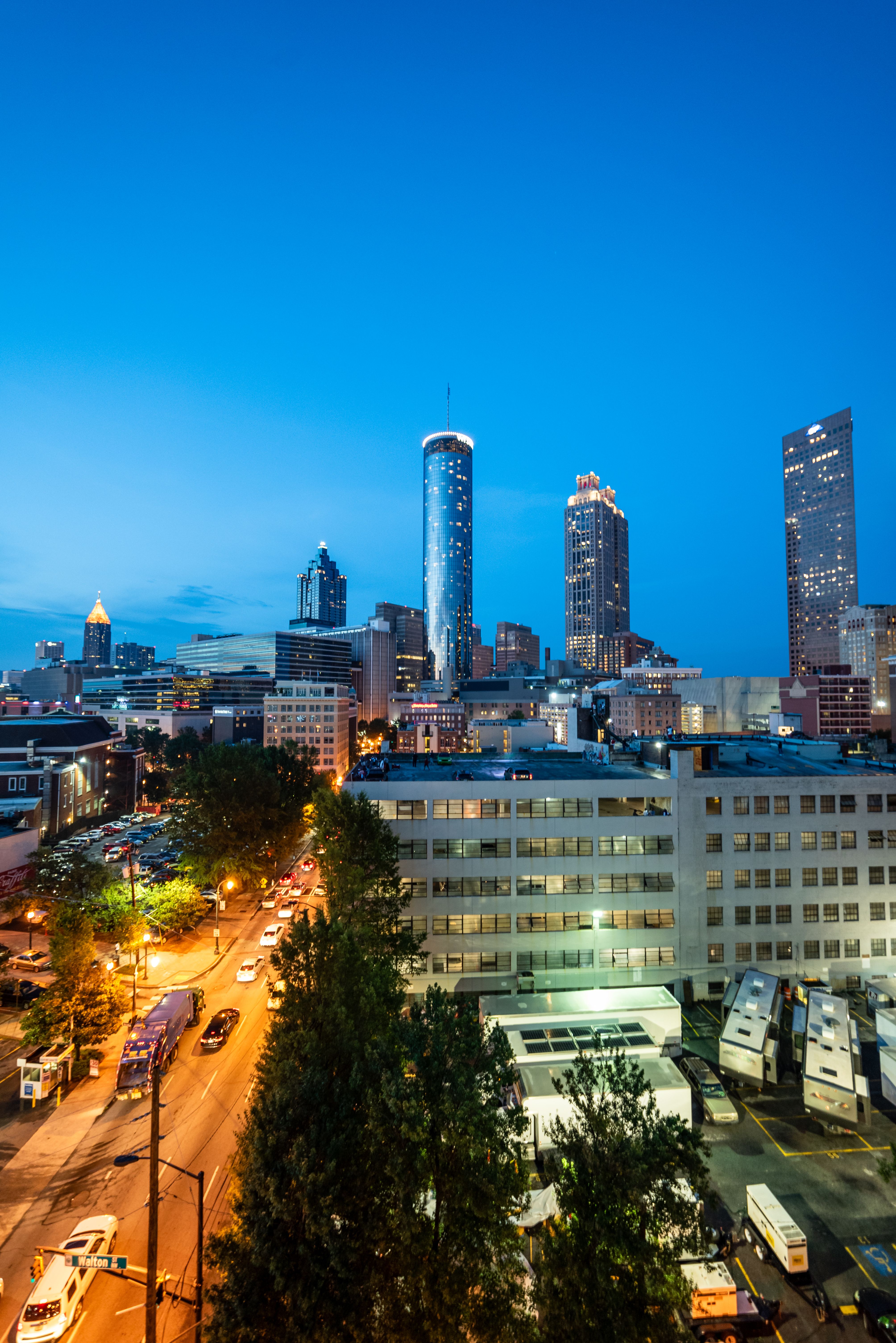 Vibrant Night View of Downtown Atlanta Skyline · Free Stock Photo