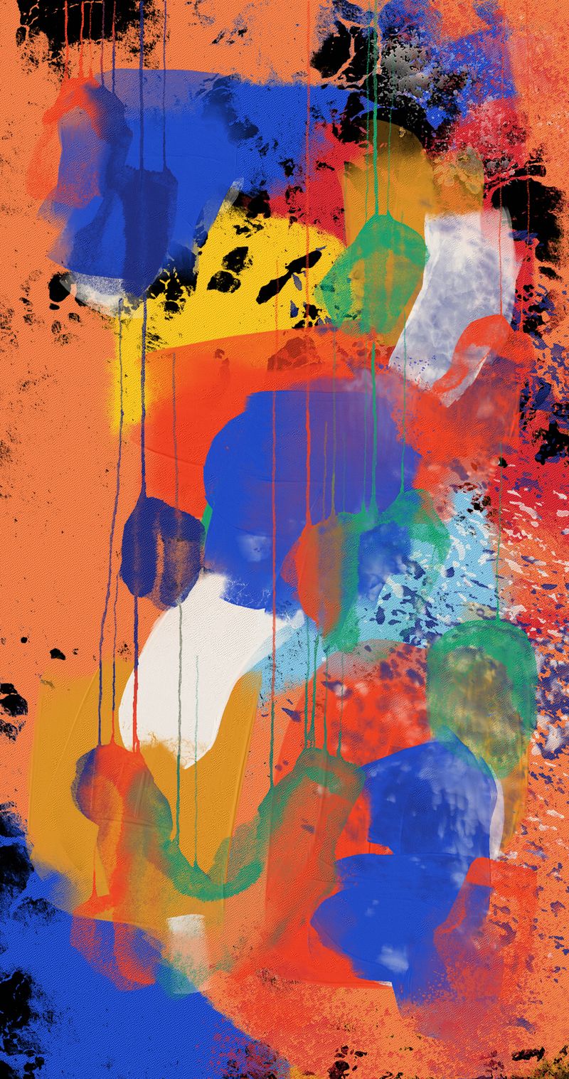 Vibrant Abstract Expressionist Painting in Bold Colors · Free Stock Photo