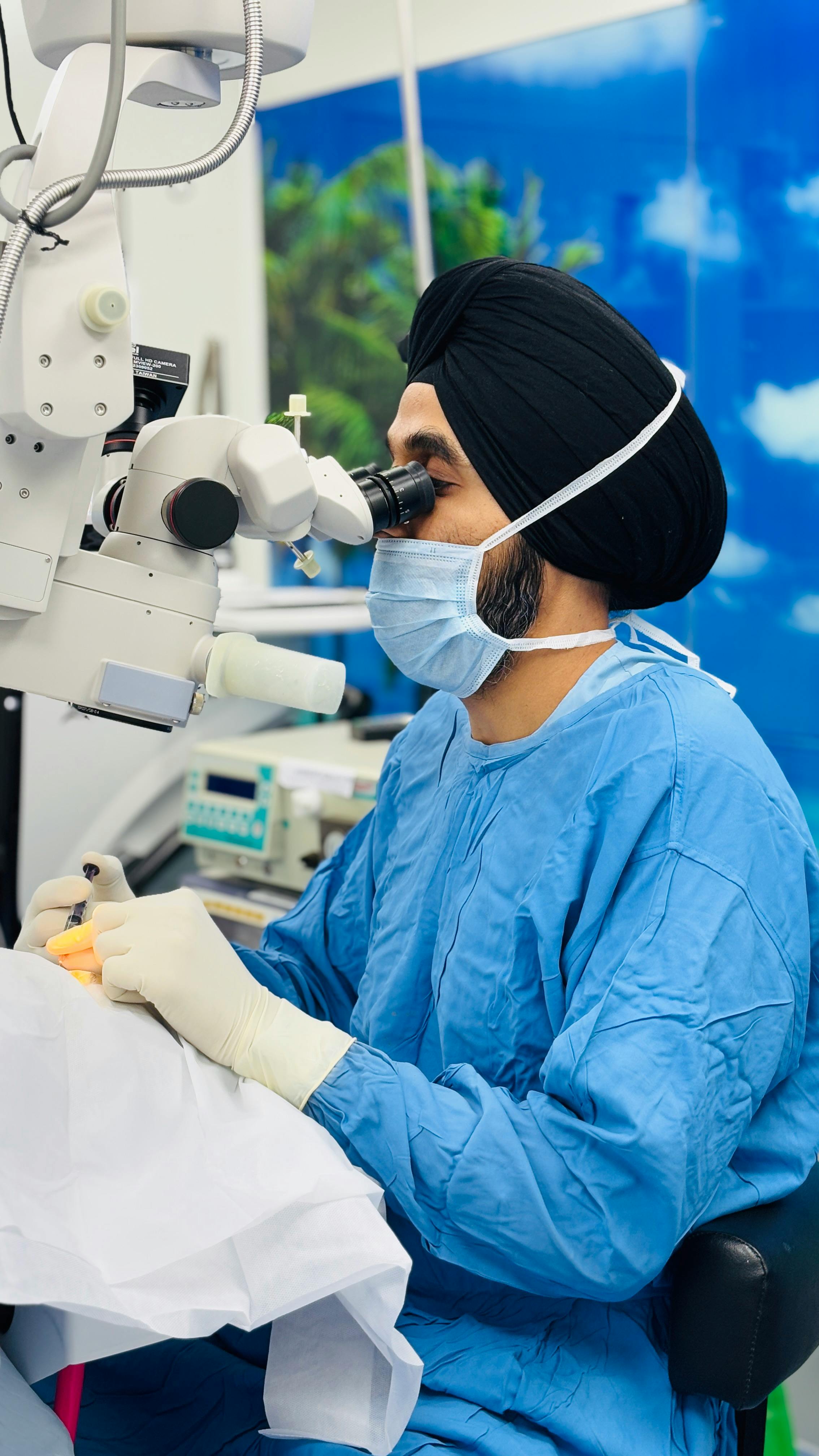 Eye Surgeon Performing a Surgical Procedure in Clinical Setting · Free ...