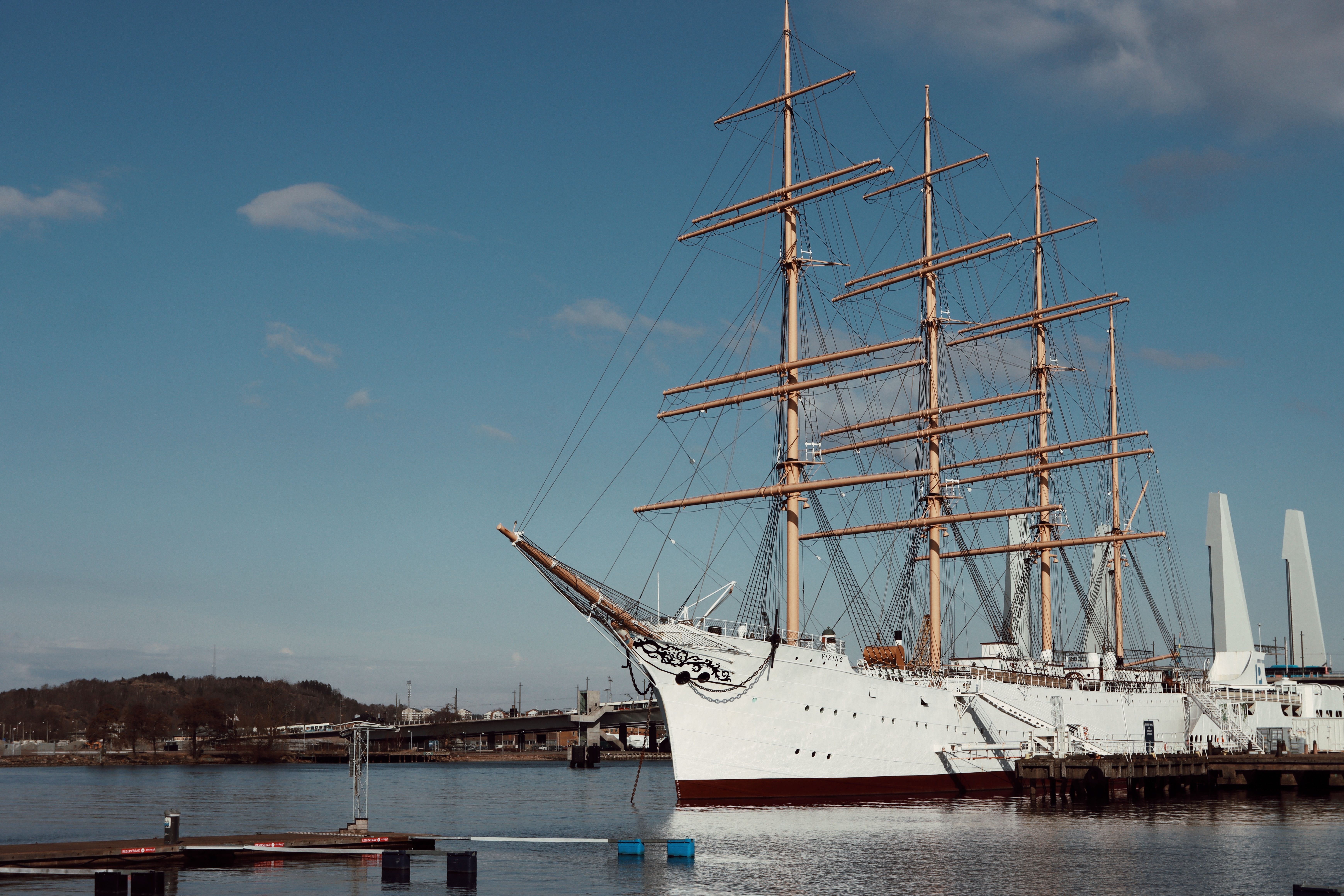 Majestic Tall Ship Docked in Gothenburg Harbor · Free Stock Photo