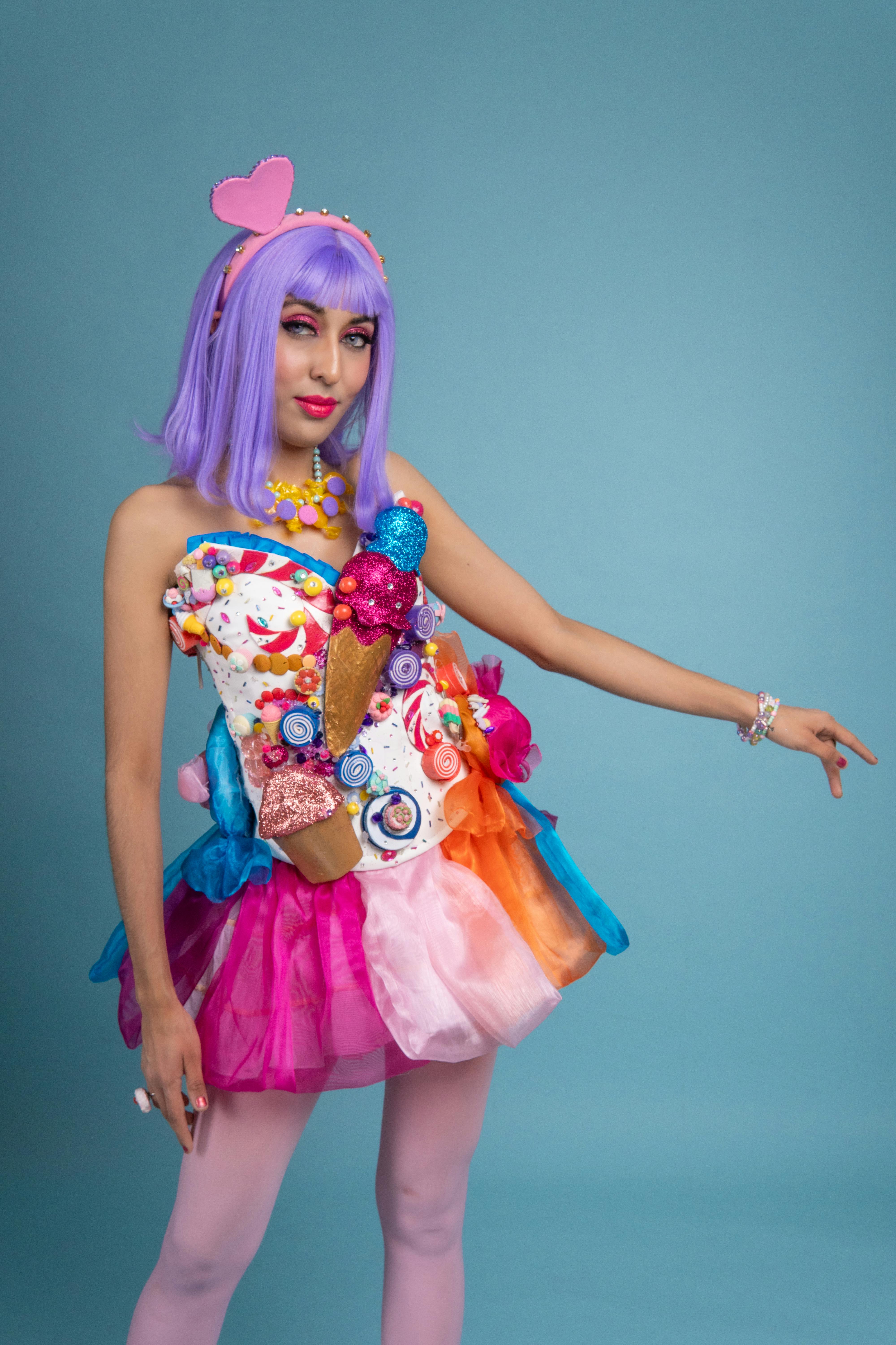 Colorful Cosplay Portrait with Purple Hair · Free Stock Photo