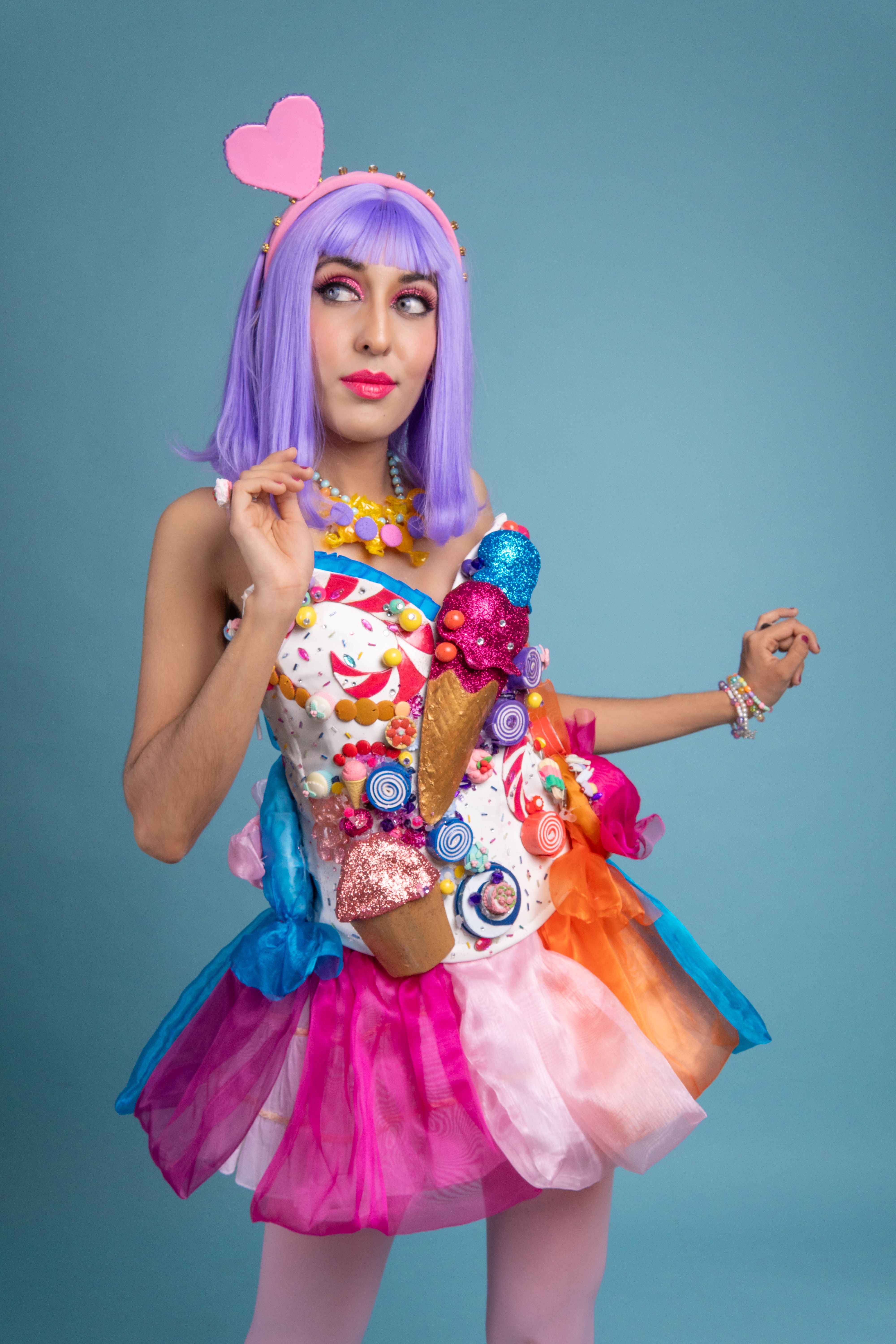 Vibrant Cosplay of Candy-Themed Character · Free Stock Photo