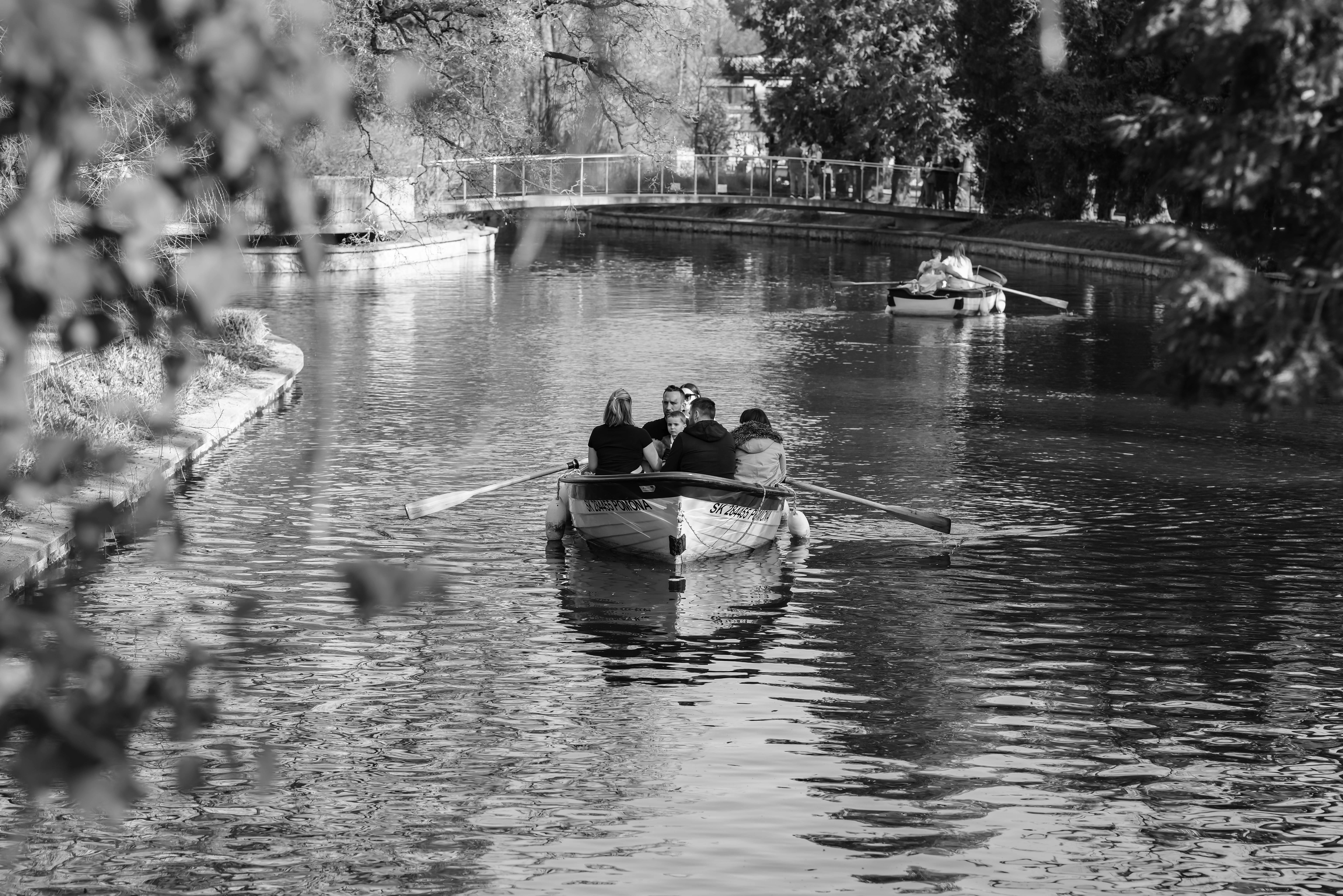 Romantic Rowboat Ride on Zagreb's Scenic Canal · Free Stock Photo