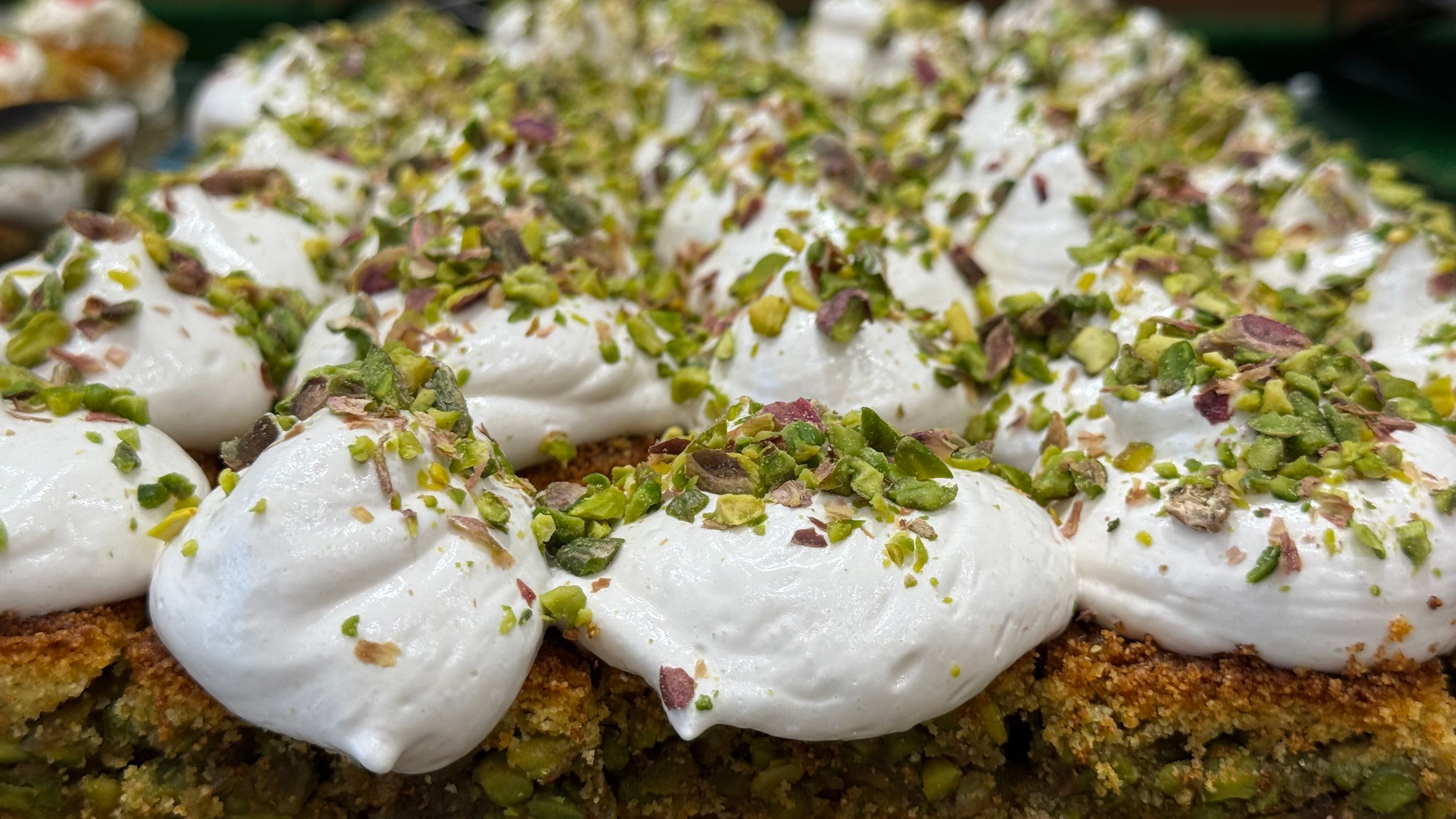 Delicious Pistachio Topped Creamy Dessert · Free Stock Photo