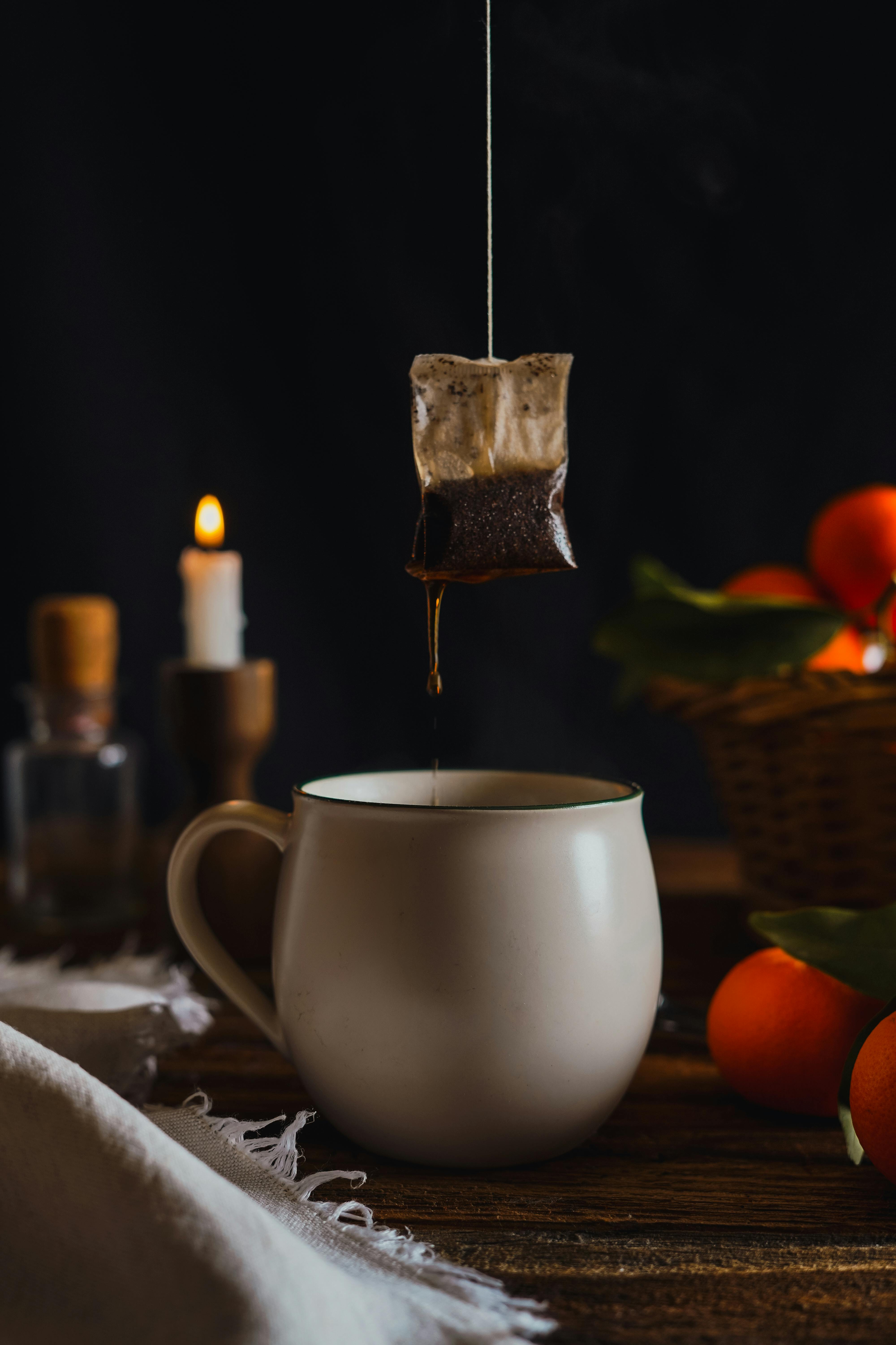 Cozy Tea Time with a Steeping Herbal Bag · Free Stock Photo