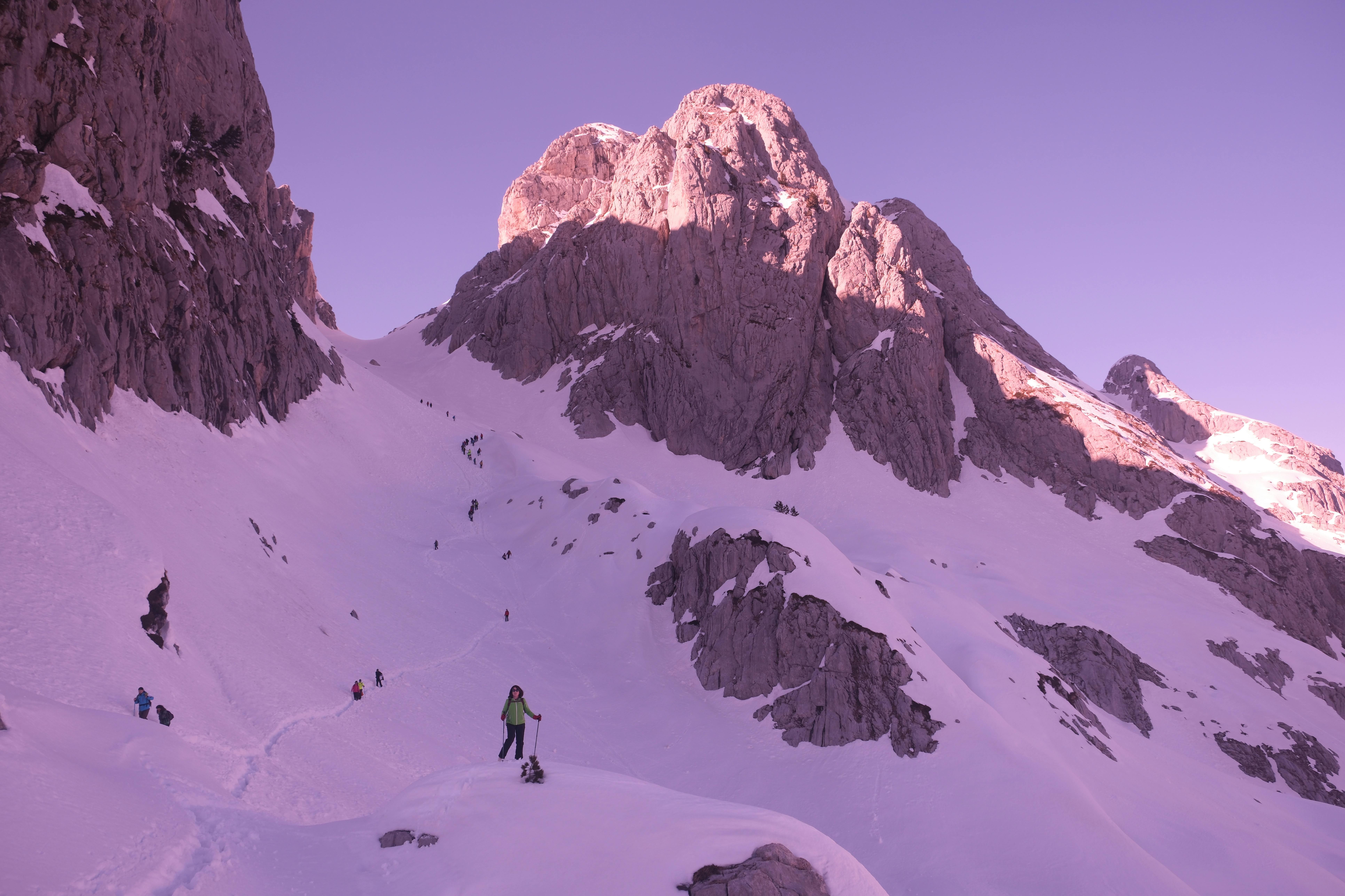 Winter Hiking in Shkodër County Mountains · Free Stock Photo