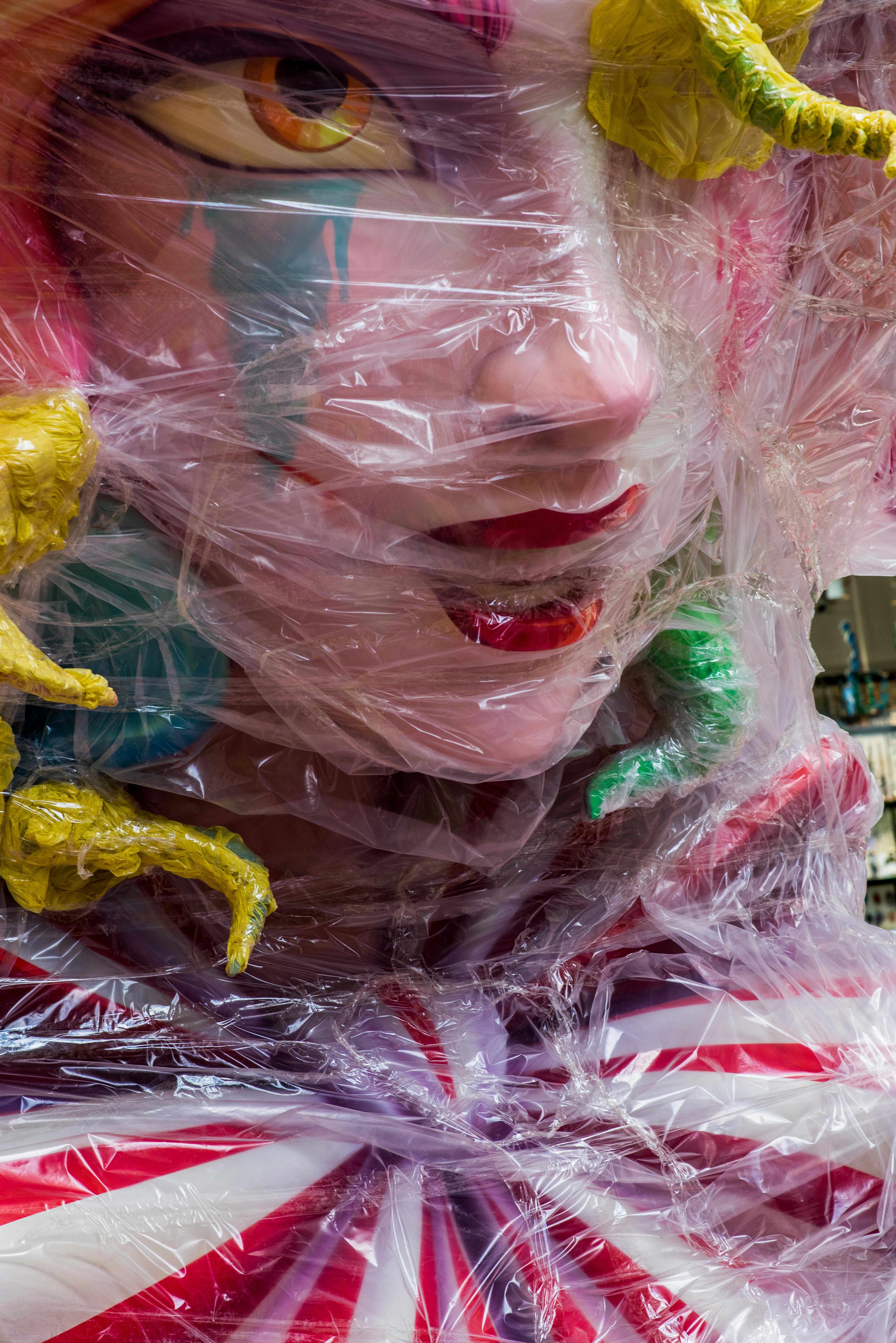 Vibrant Abstract Art Wrapped in Plastic · Free Stock Photo