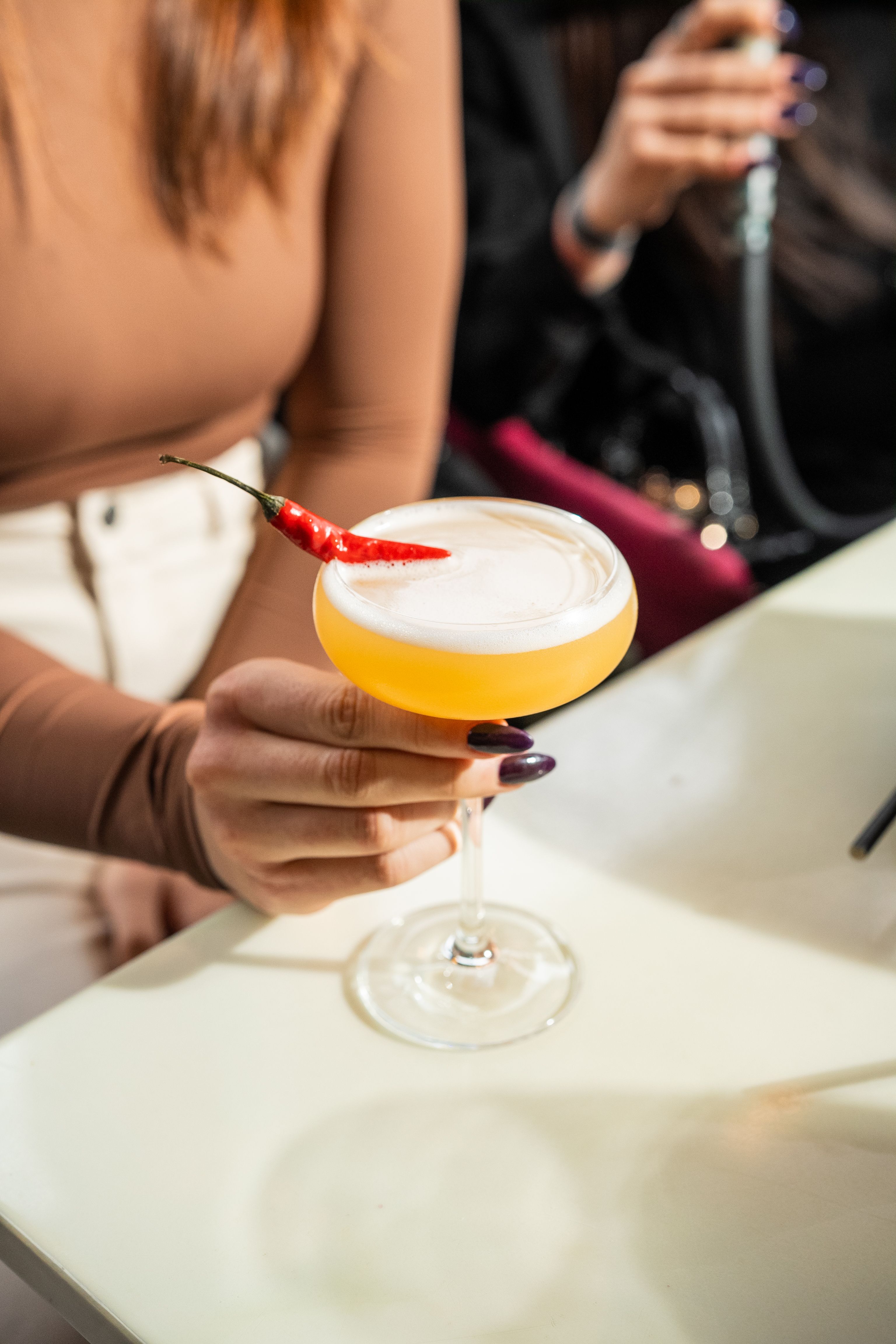 Spicy Cocktail with Red Chili Pepper Garnish · Free Stock Photo