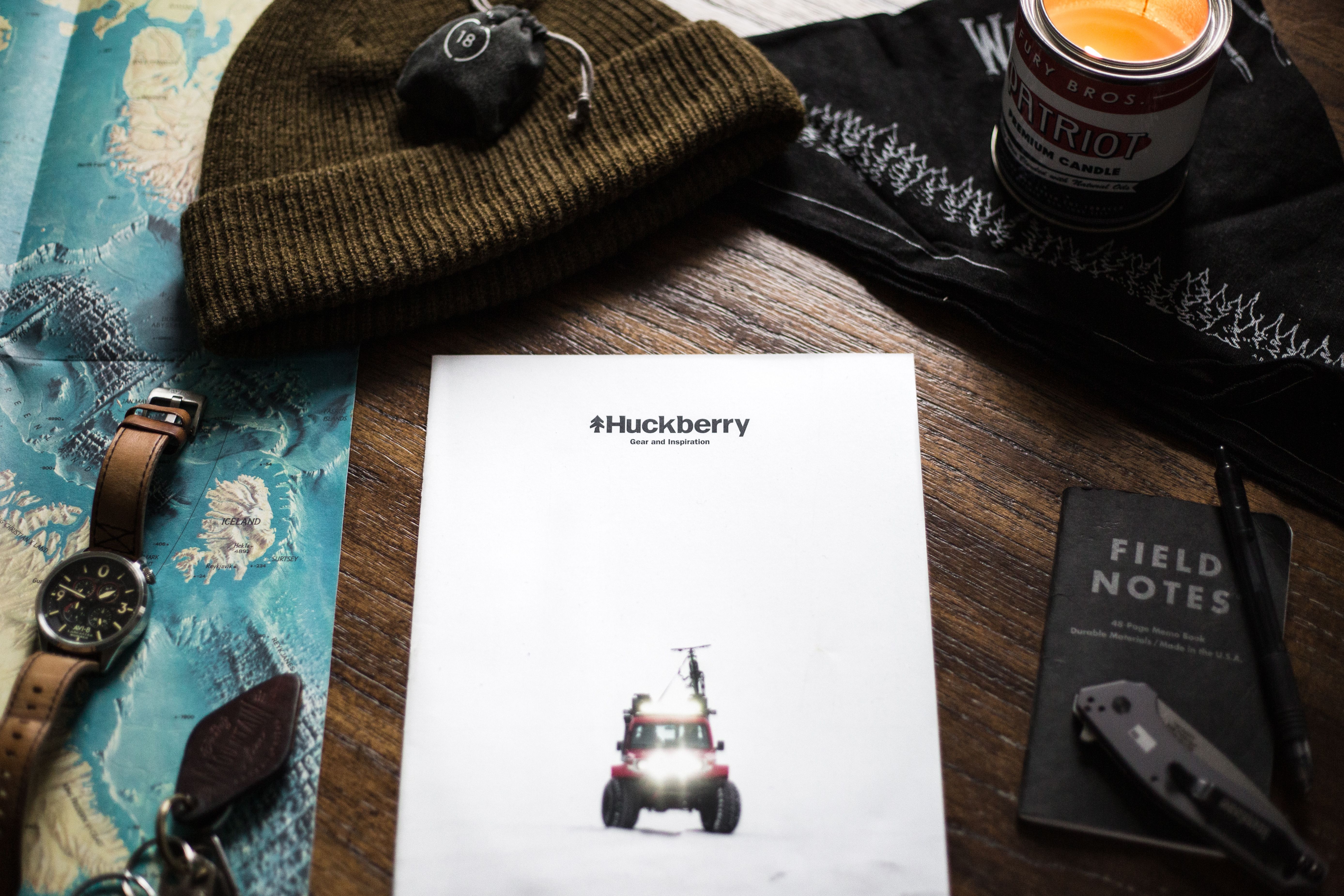 Adventure Gear Flat Lay with Huckberry Theme · Free Stock Photo