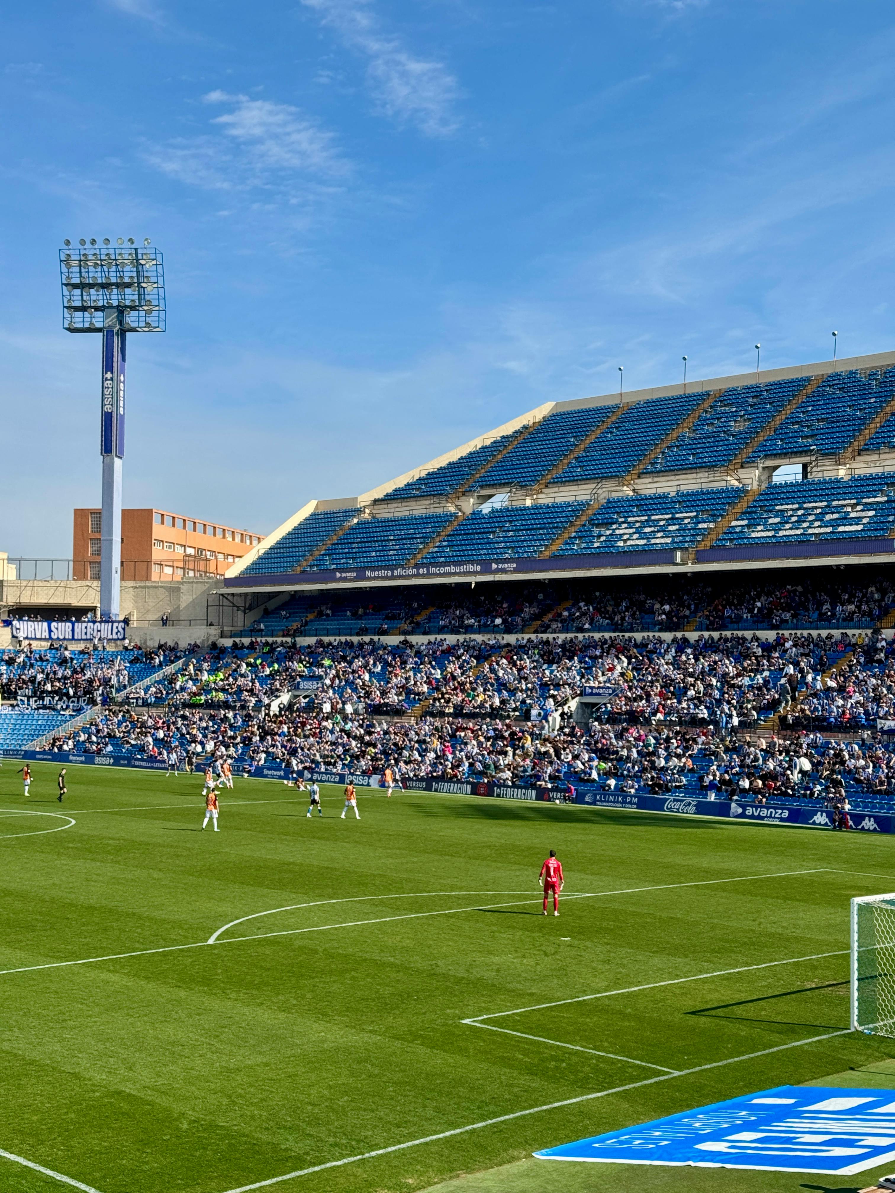 Vibrant Soccer Match at Alicante Stadium · Free Stock Photo