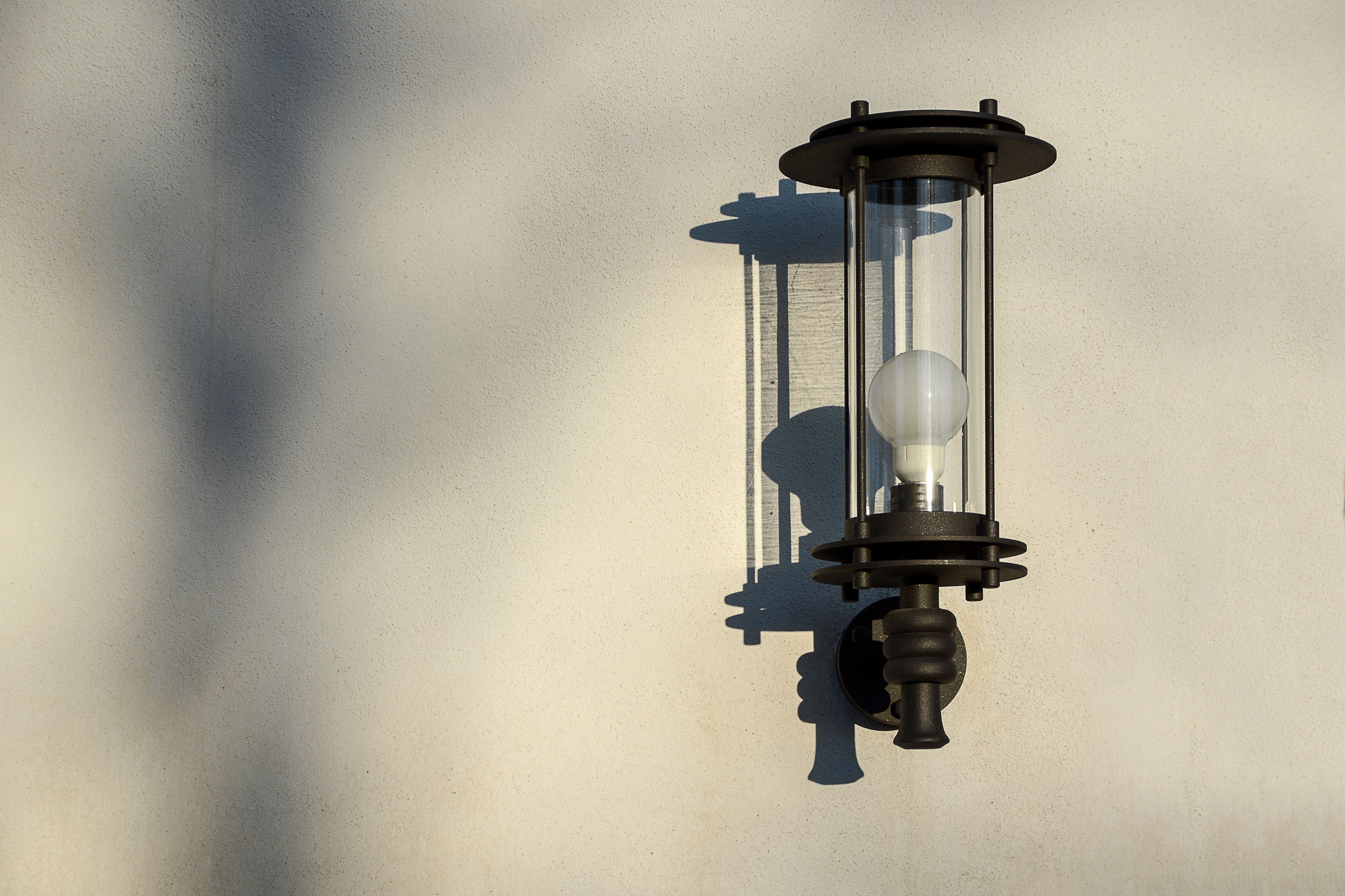 Modern Outdoor Wall Light with Shadow · Free Stock Photo