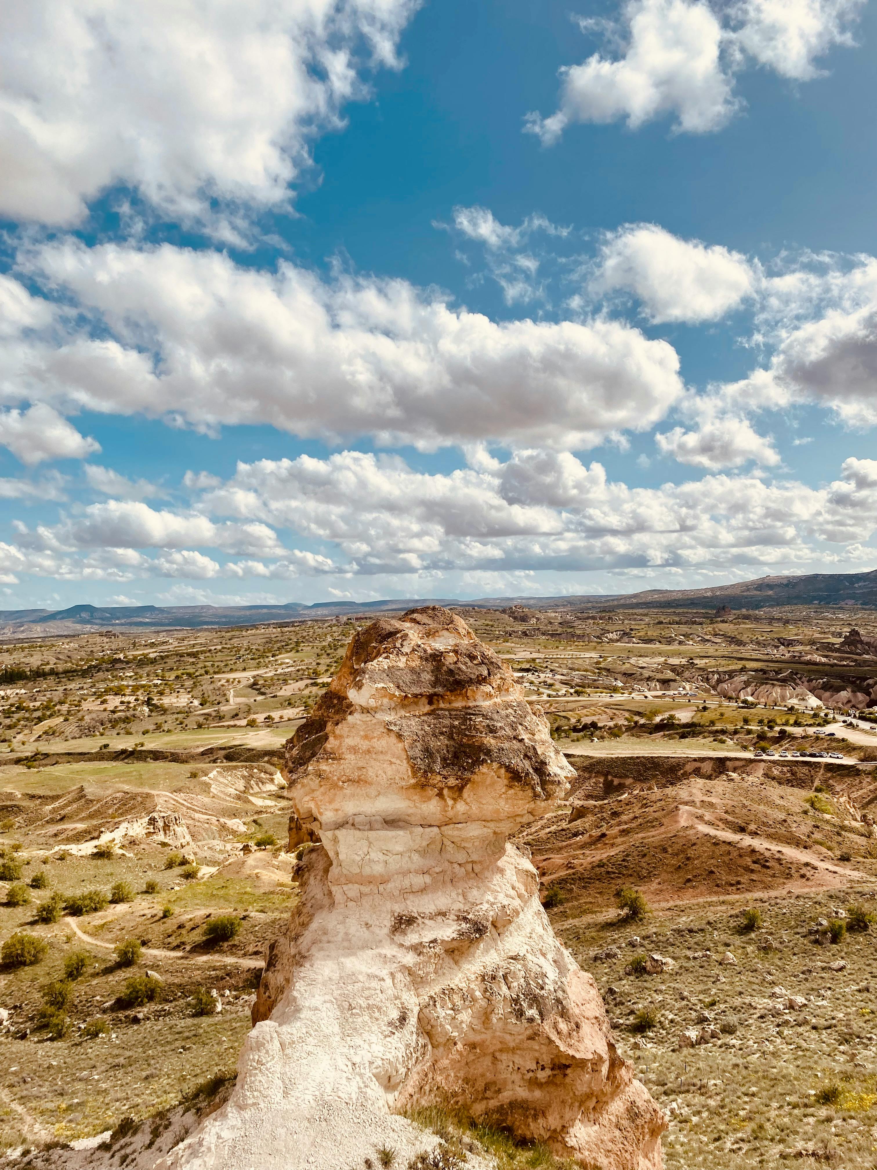 Cappadocia's Unique Rock Formations under Blue Skies · Free Stock Photo